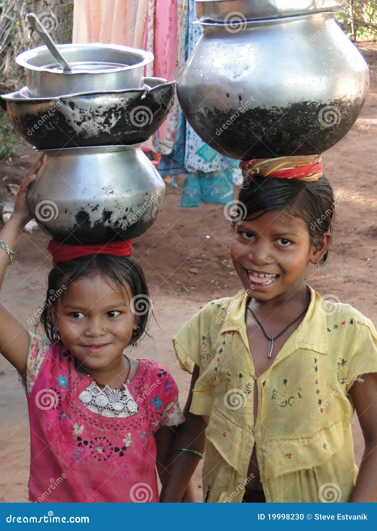Young Girls Learn How To Carry Water Editorial Image - Image of ...
