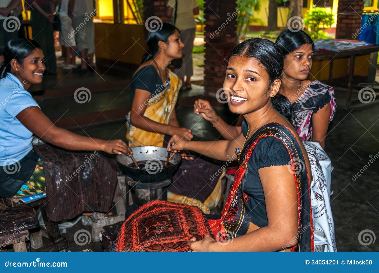 Young Girls Made Batik editorial photo. Image of young - 34054201