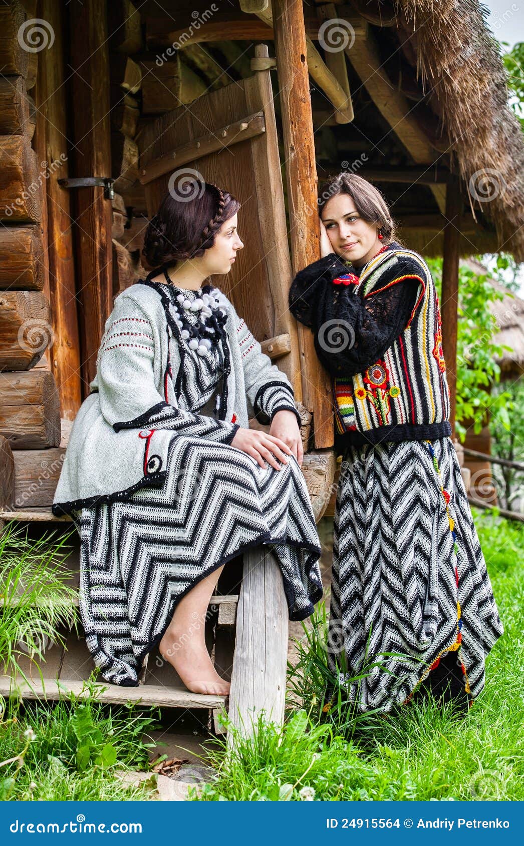 Young Girls Outdoor in Rural District Stock Photo - Image of grass ...