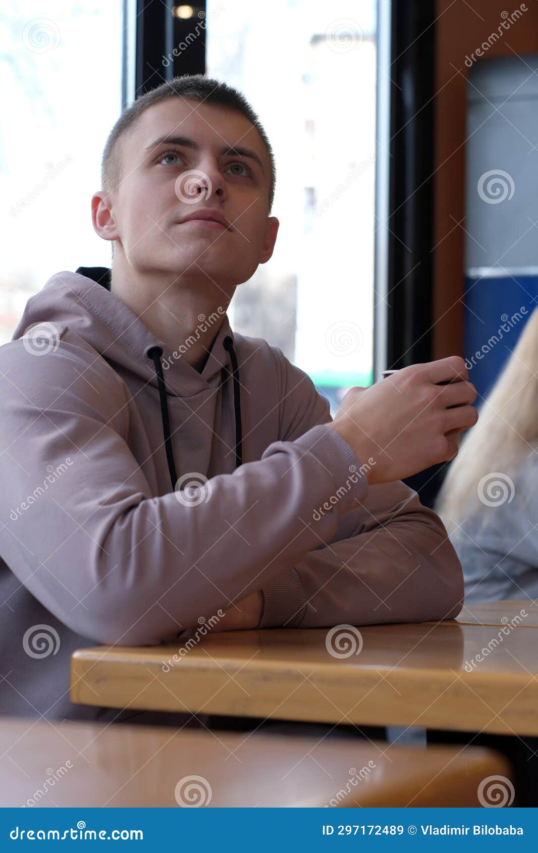 Young Good-looking Guy Drinking Coffee Stock Image - Image of ...