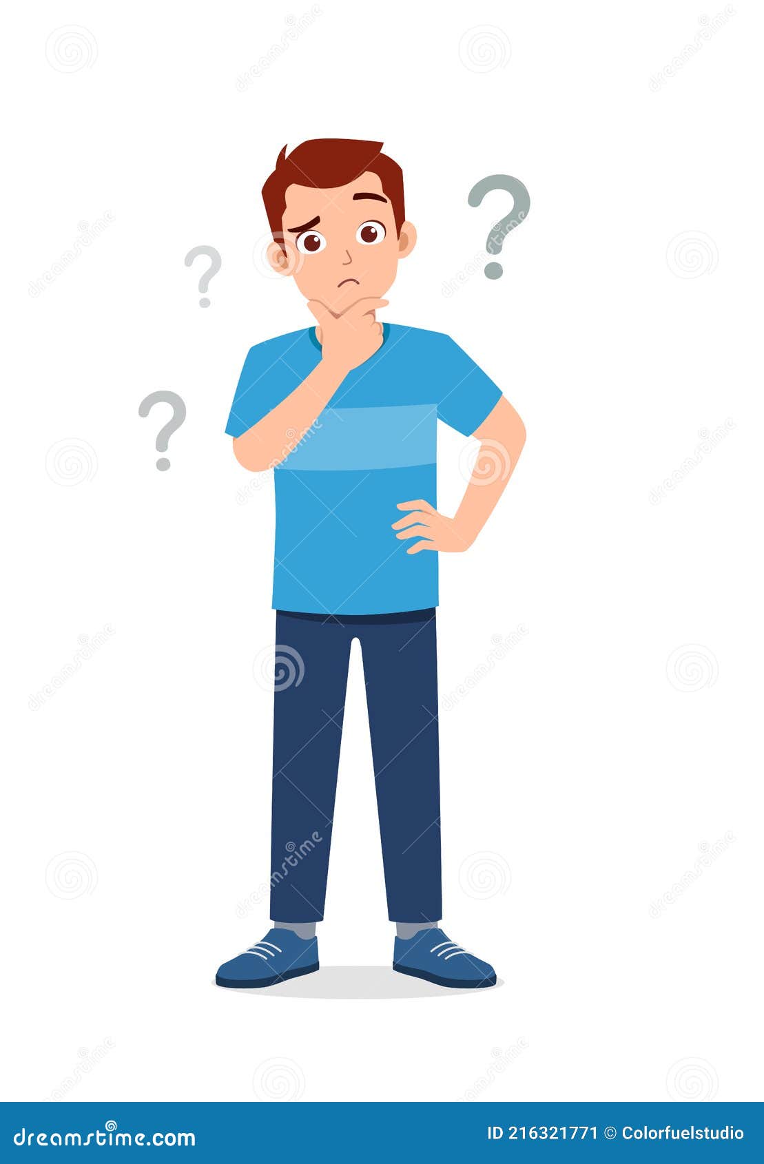 Young Good Looking Man Doing Confused Pose Stock Vector - Illustration ...