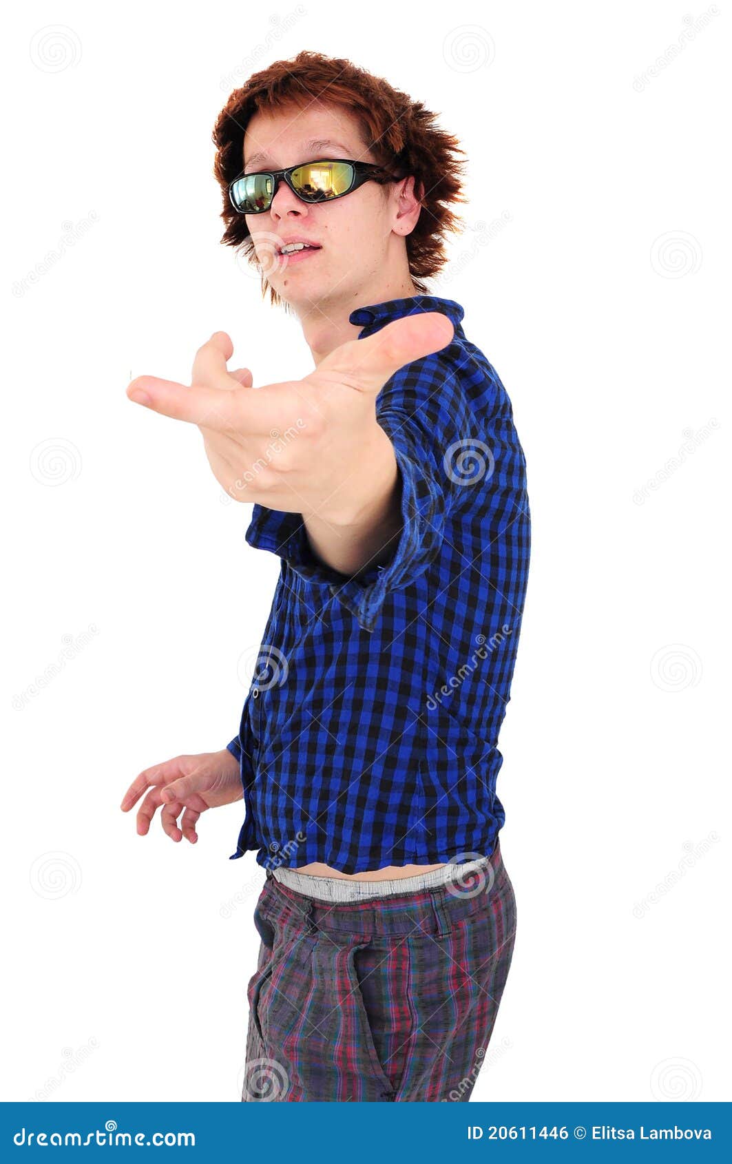 Young Goofy Man Pointing at Camera Stock Photo - Image of caucasian ...