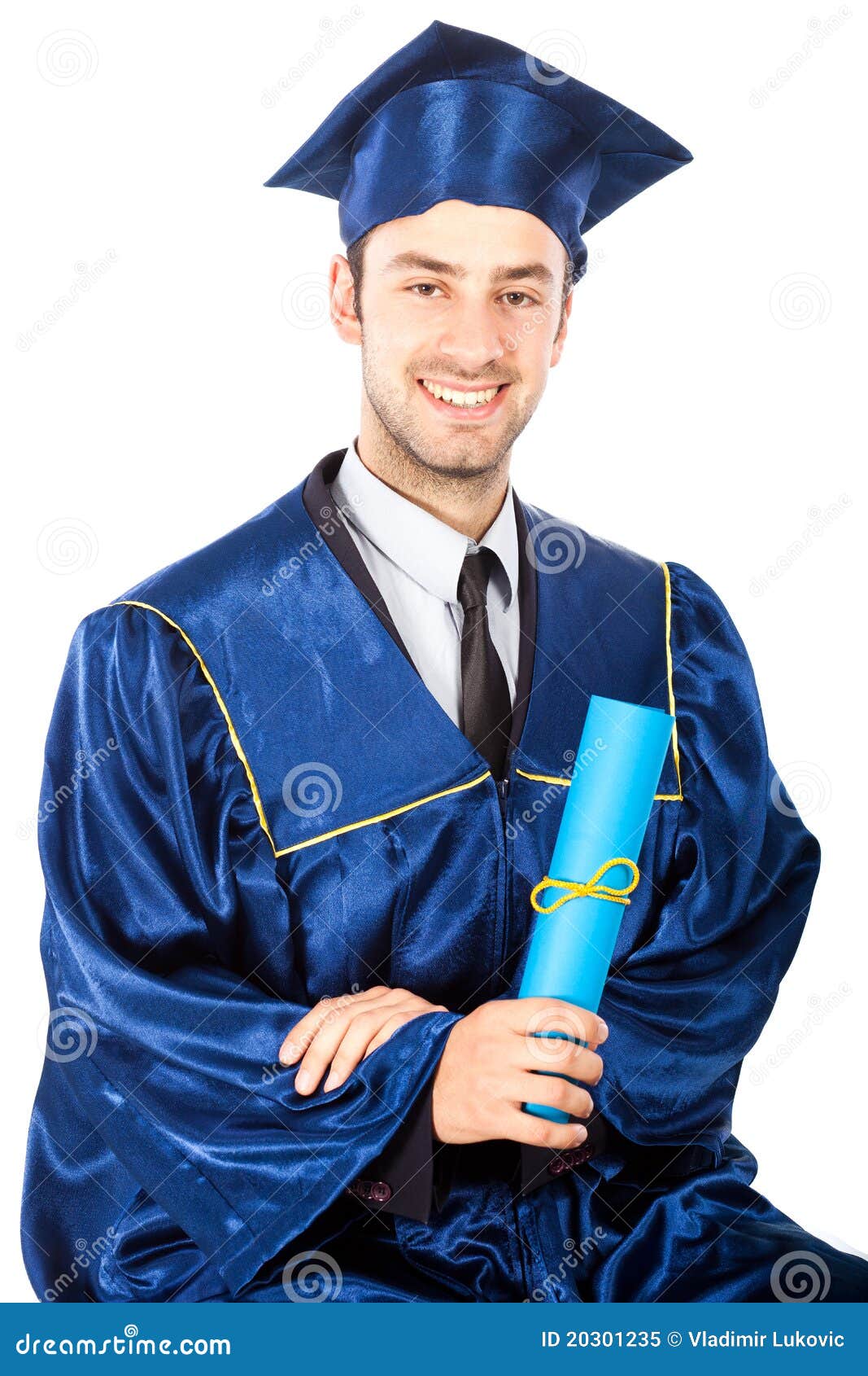 Young Graduate Student With Hand Drawn Arrows Royalty-Free Stock Photo ...