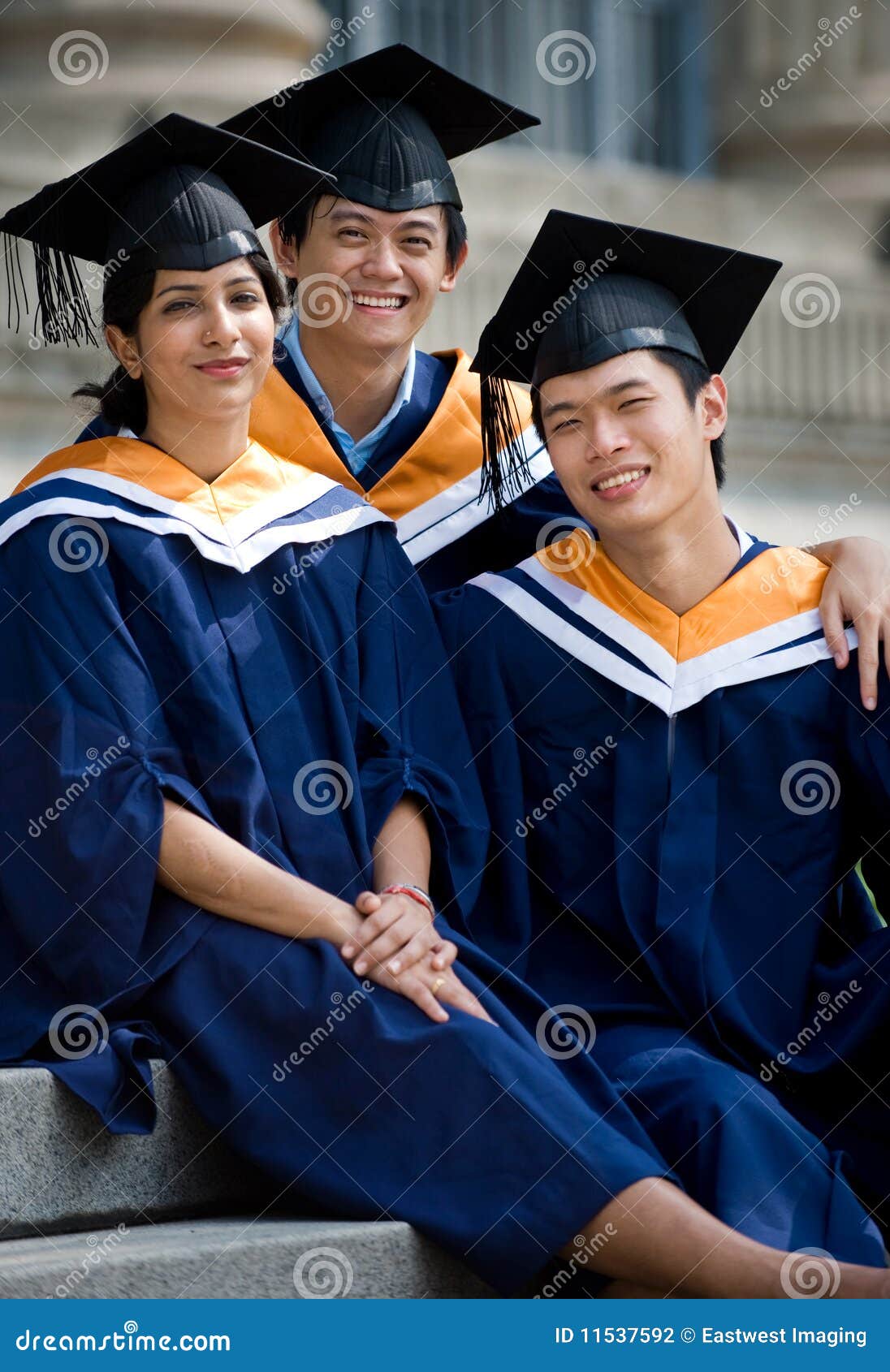 Young Graduates stock photo. Image of diversity, male - 11537592
