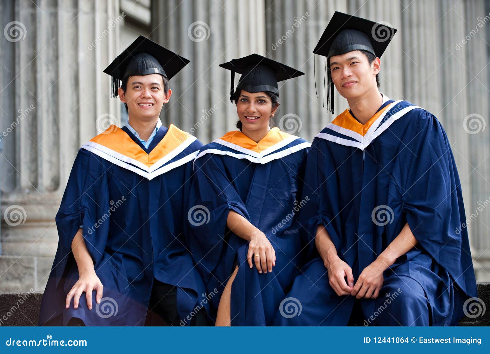 Young Graduates stock photo. Image of mortar, group, outdoors - 12441064