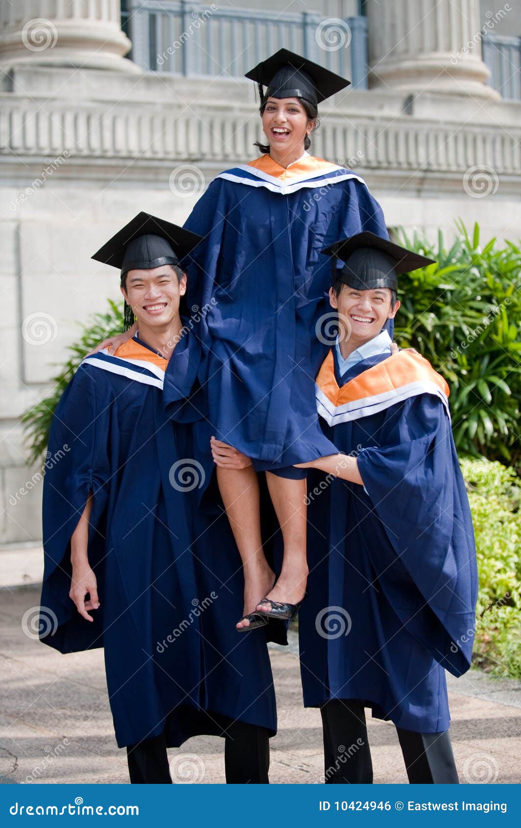 Young Graduates Celebrating Stock Photo - Image of diversity, adults ...
