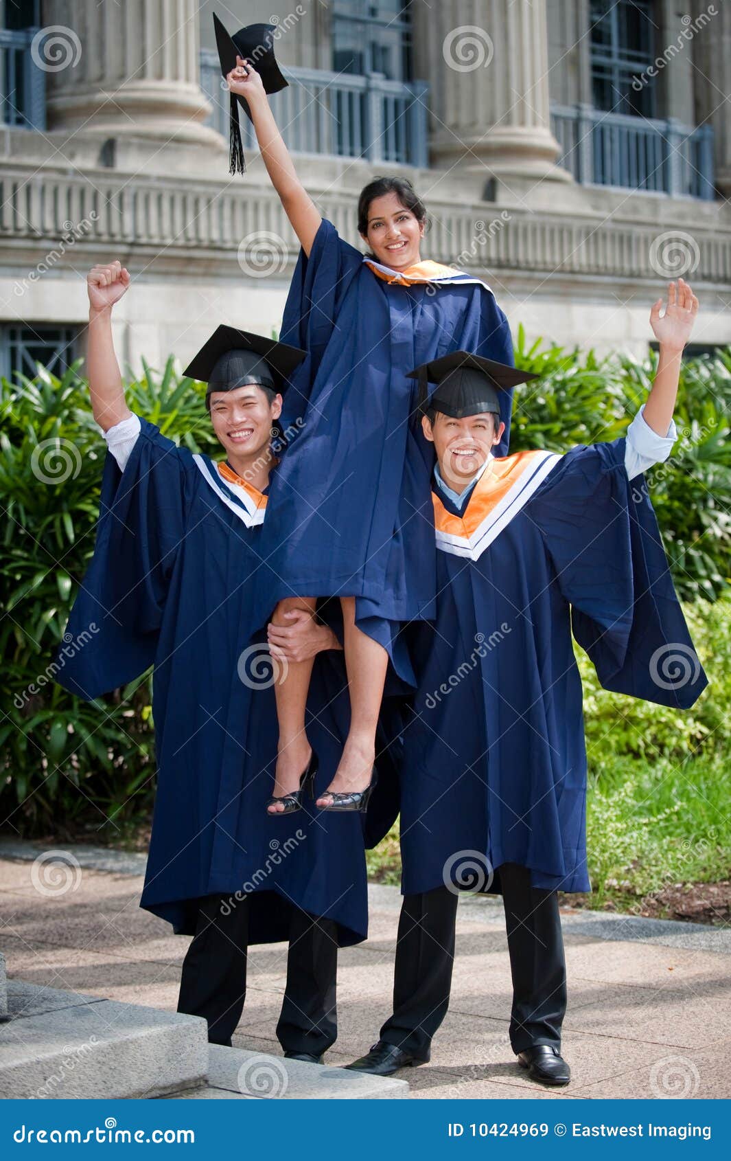 Young Graduates Celebrating Stock Image - Image of good, happy: 10424969