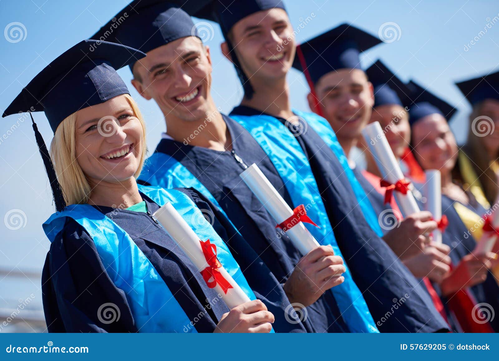 Young Graduates Students Group Stock Image - Image of highschool, male ...