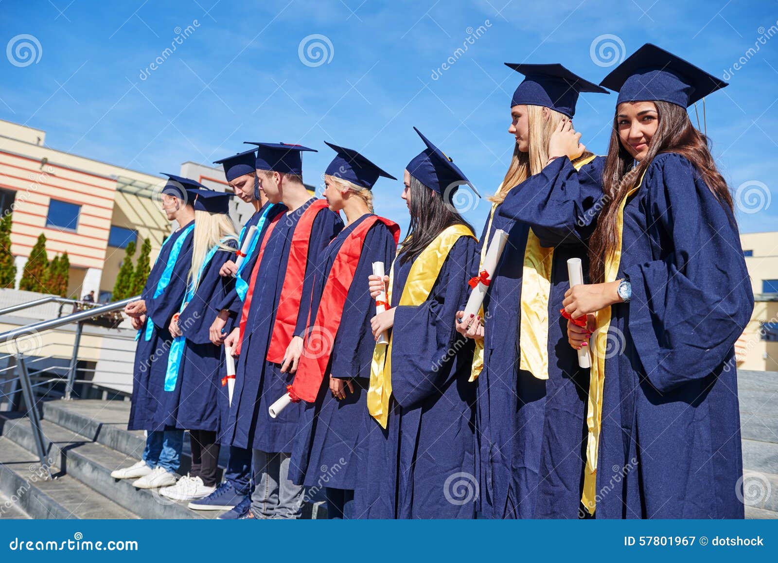 Young Graduates Students Group Stock Image - Image of multiracial ...