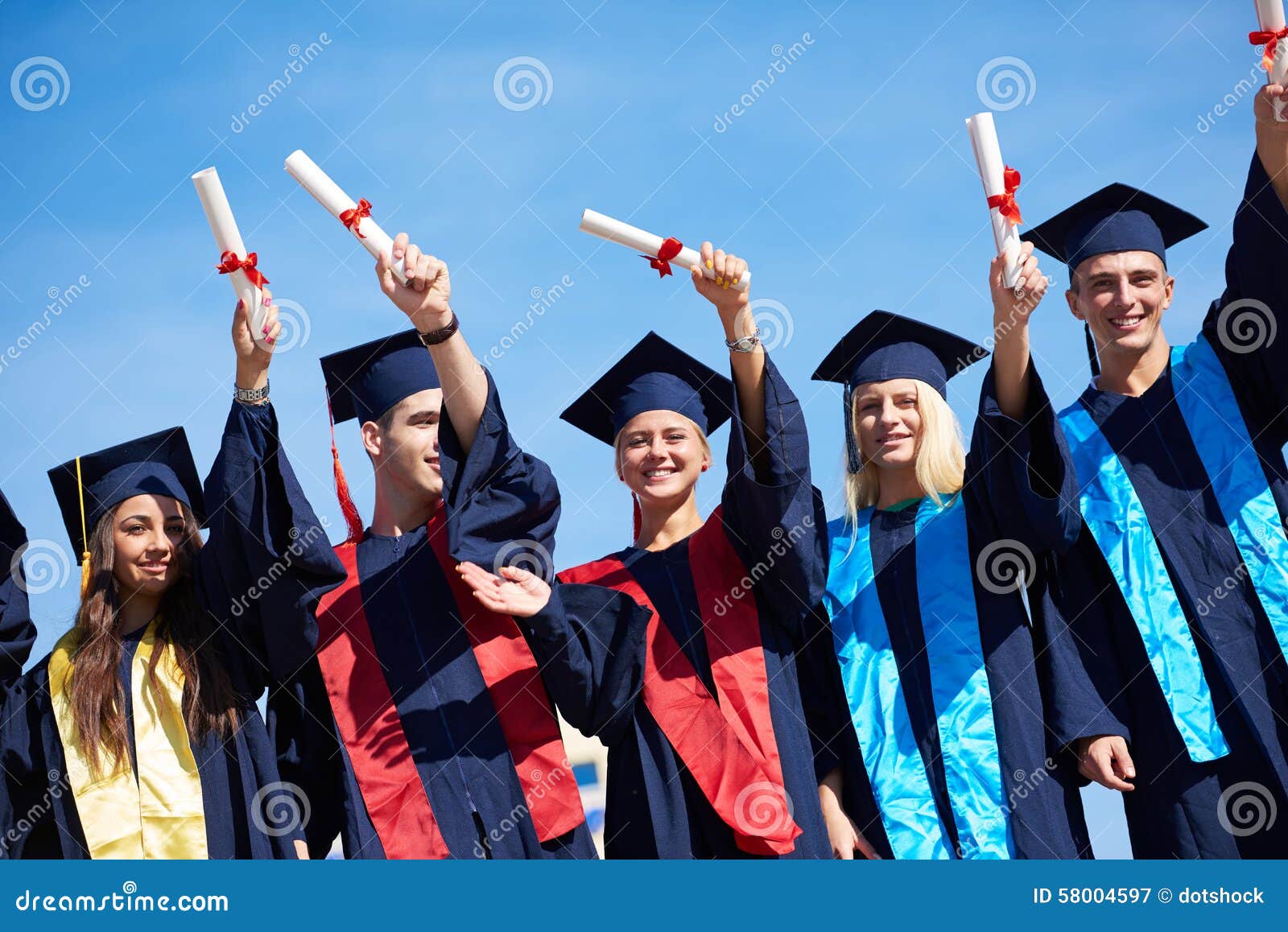 Young Graduates Students Group Stock Image - Image of face, diploma ...