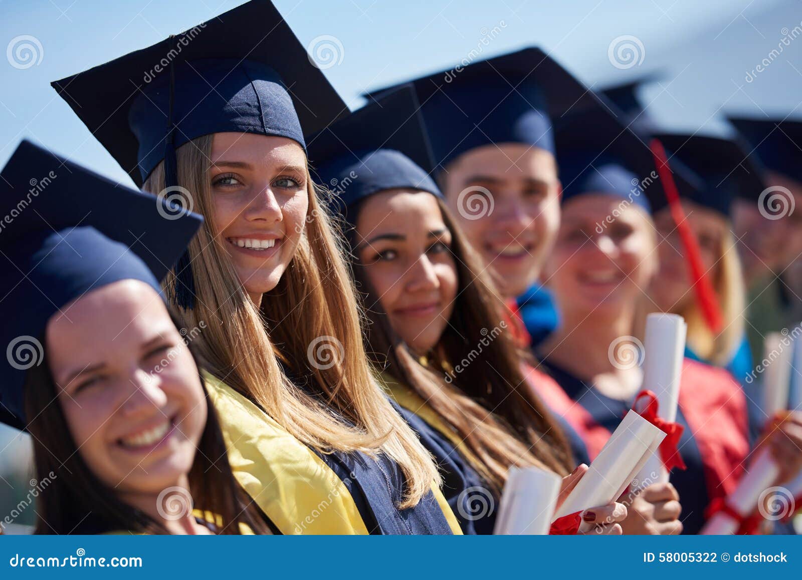 Young Graduates Students Group Stock Photo - Image of adult, face: 58005322