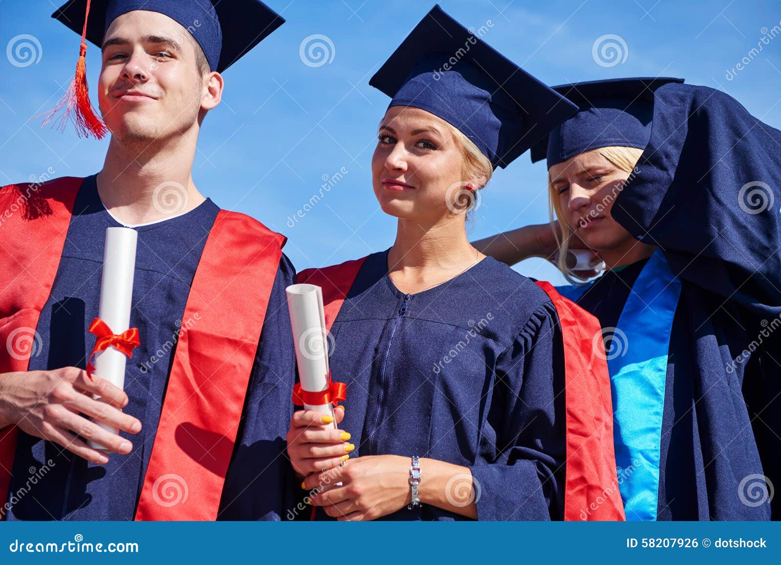 Young Graduates Students Group Stock Photo - Image of academic ...