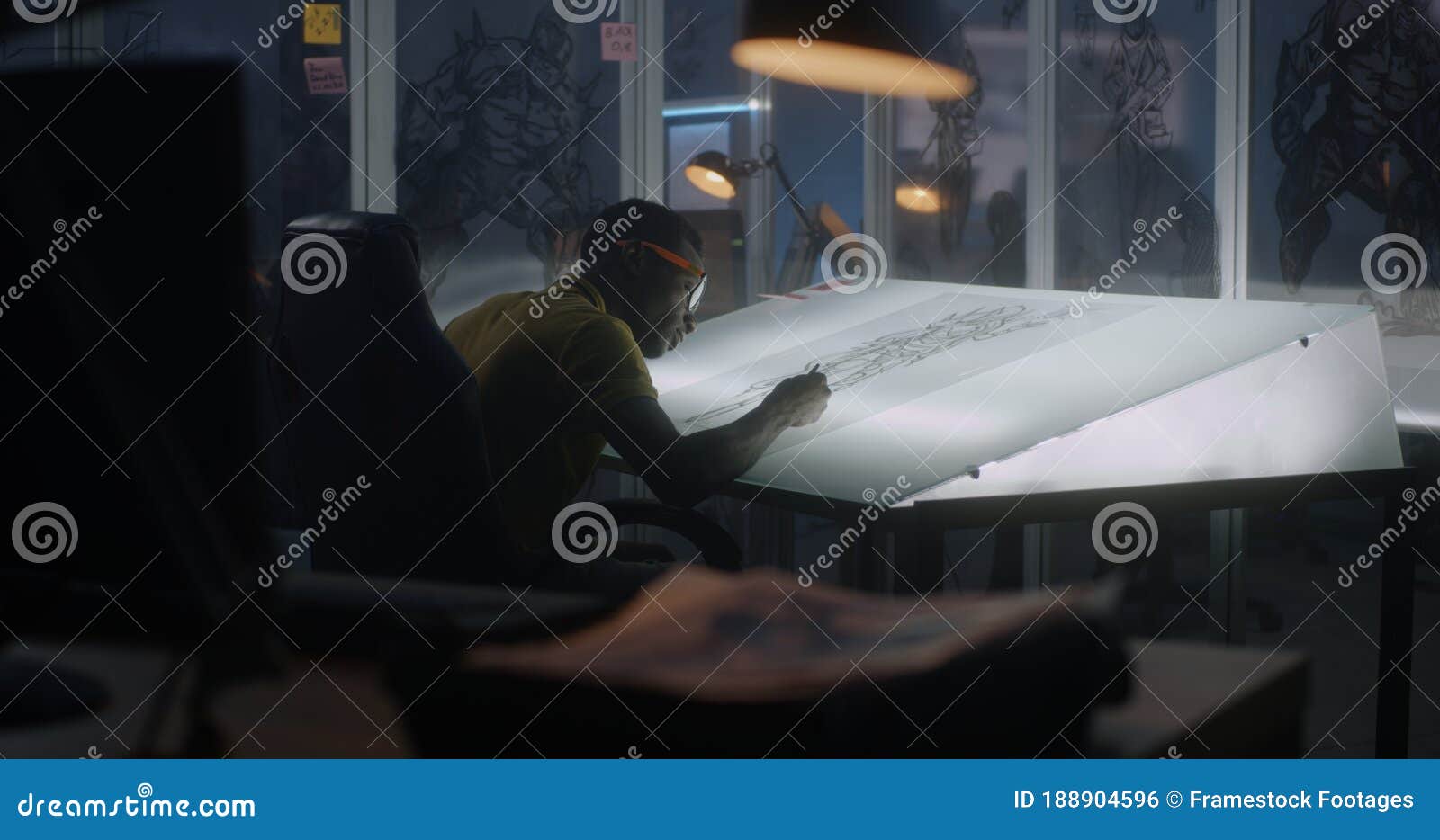 Young Graphic Designer Drawing Concept Art Stock Photo - Image of ...