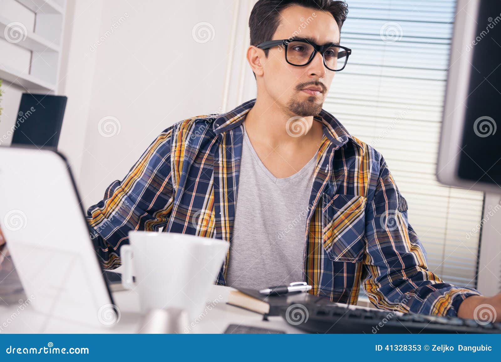 Young graphic designer stock image. Image of male, adult - 41328353