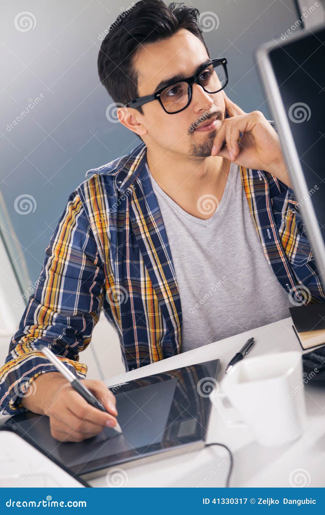 Young graphic designer stock image. Image of studio, real - 41330317