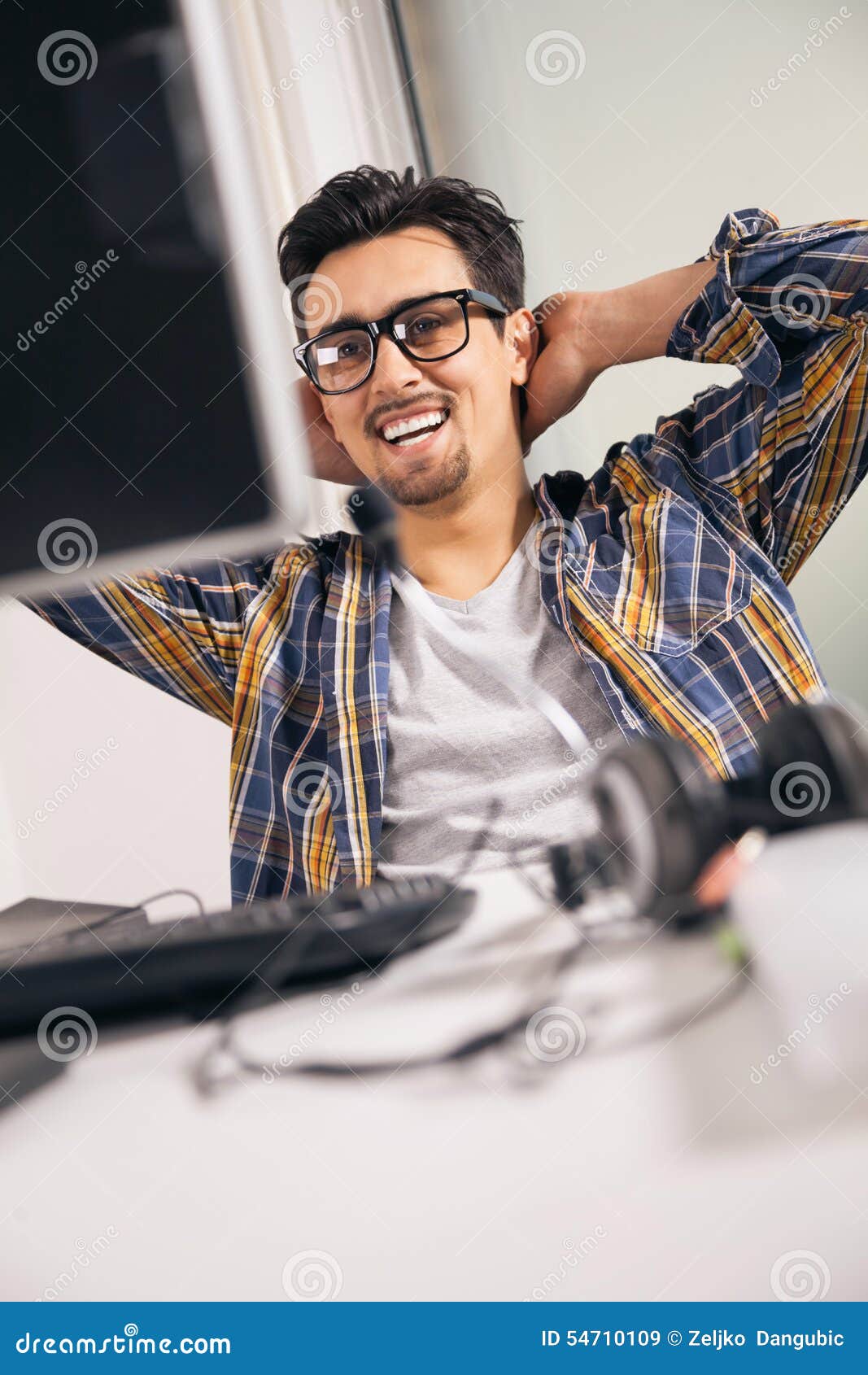 Young Graphic Designer stock image. Image of coffee, adult - 54710109