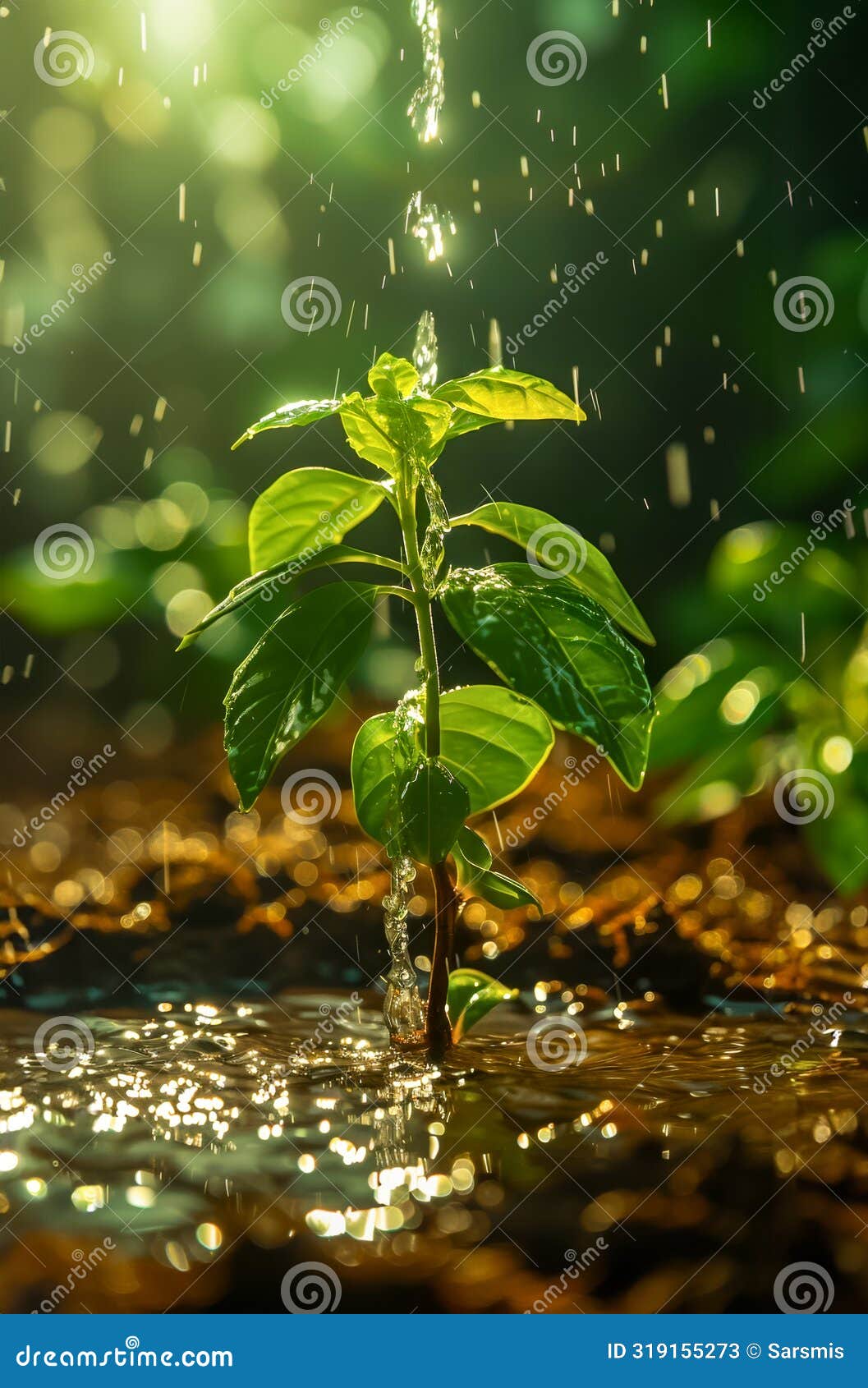 Plant Sprouting And Growing Inside A Light Bulb. AI Generated Royalty ...