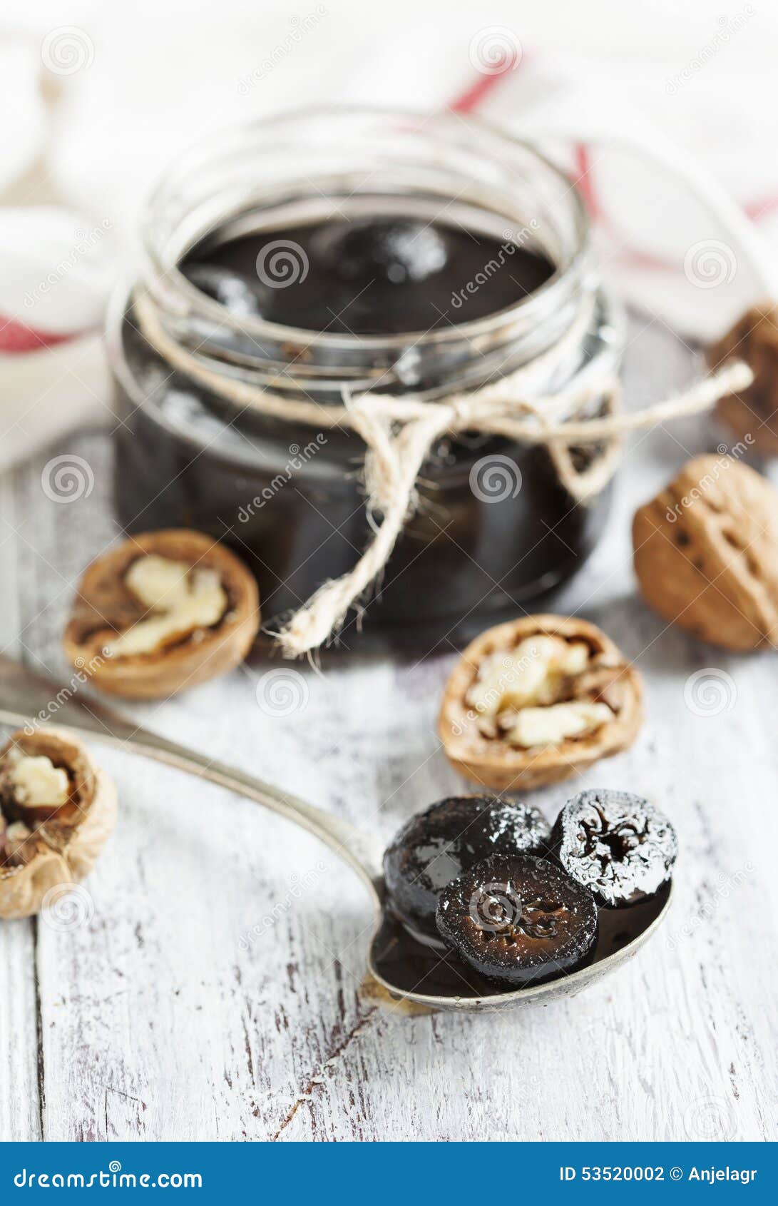 Young Green walnut jam stock photo. Image of closeup - 53520002