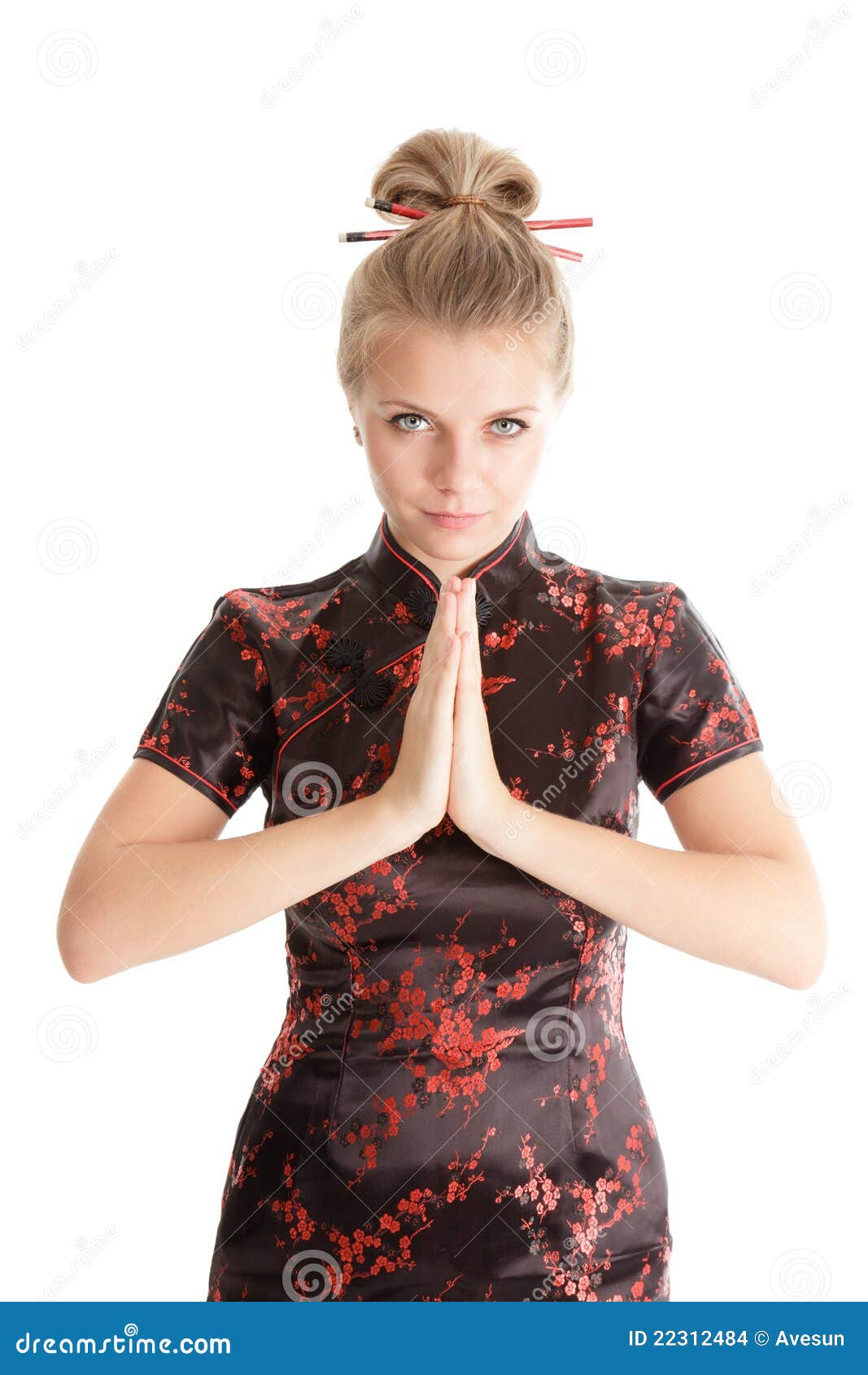 Young greeting woman stock photo. Image of gesture, people - 22312484