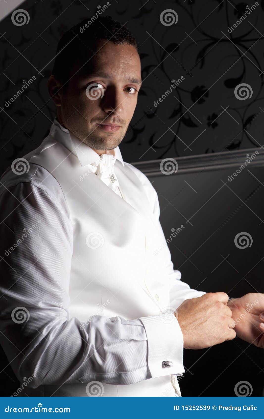 Young Groom is Looking at the Camera Stock Image - Image of alone ...