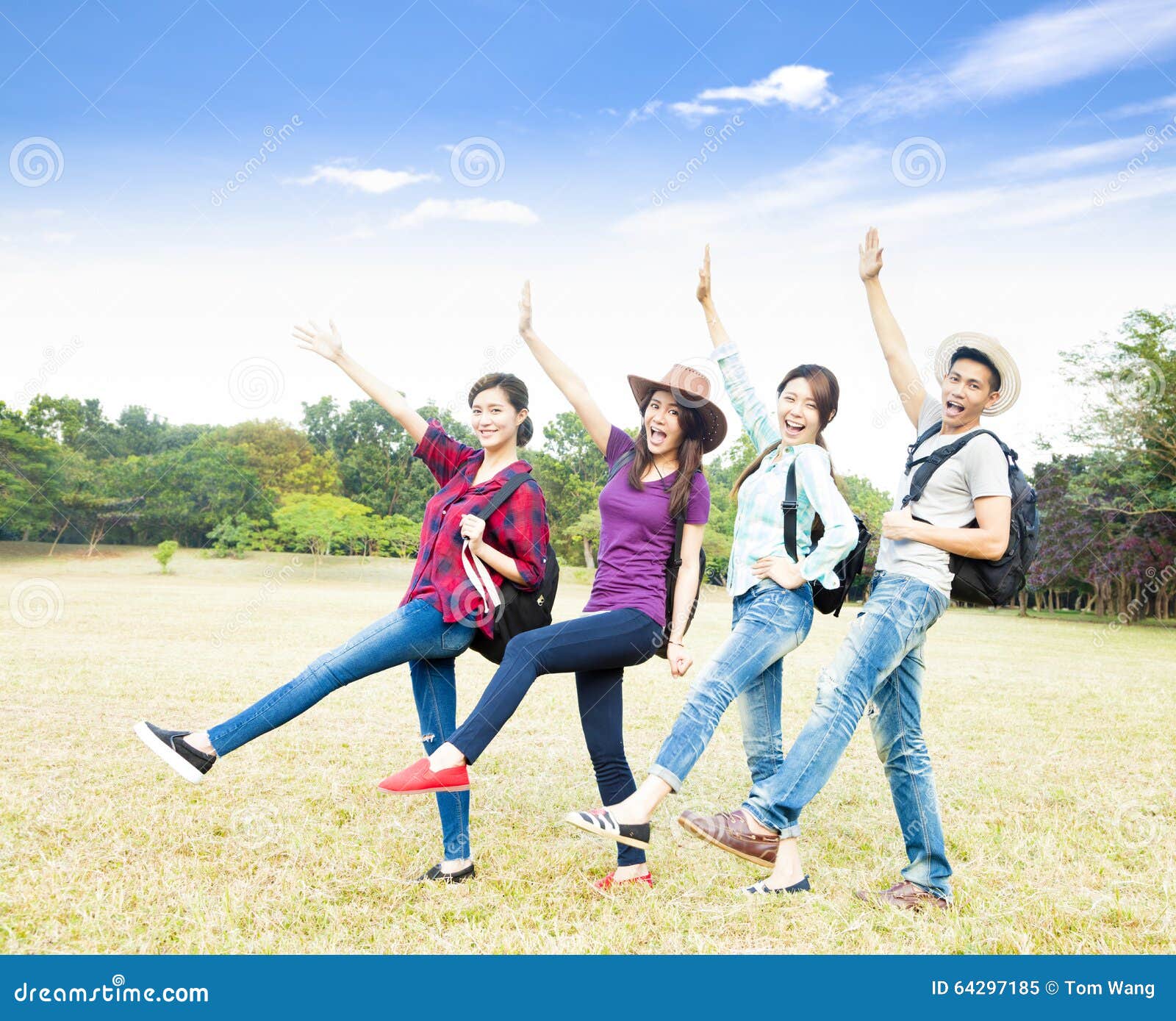 Young Group Enjoy Vacation and Tourism Stock Image - Image of explorer ...