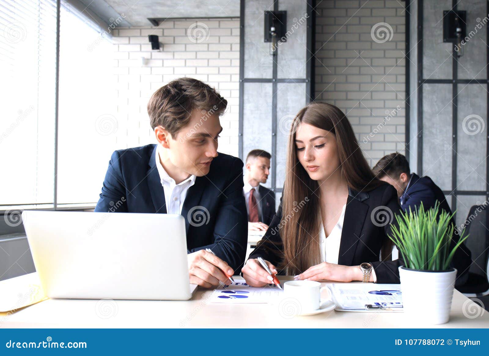 Young Group of People Doing Their Jobs on Laptop. Stock Photo - Image ...