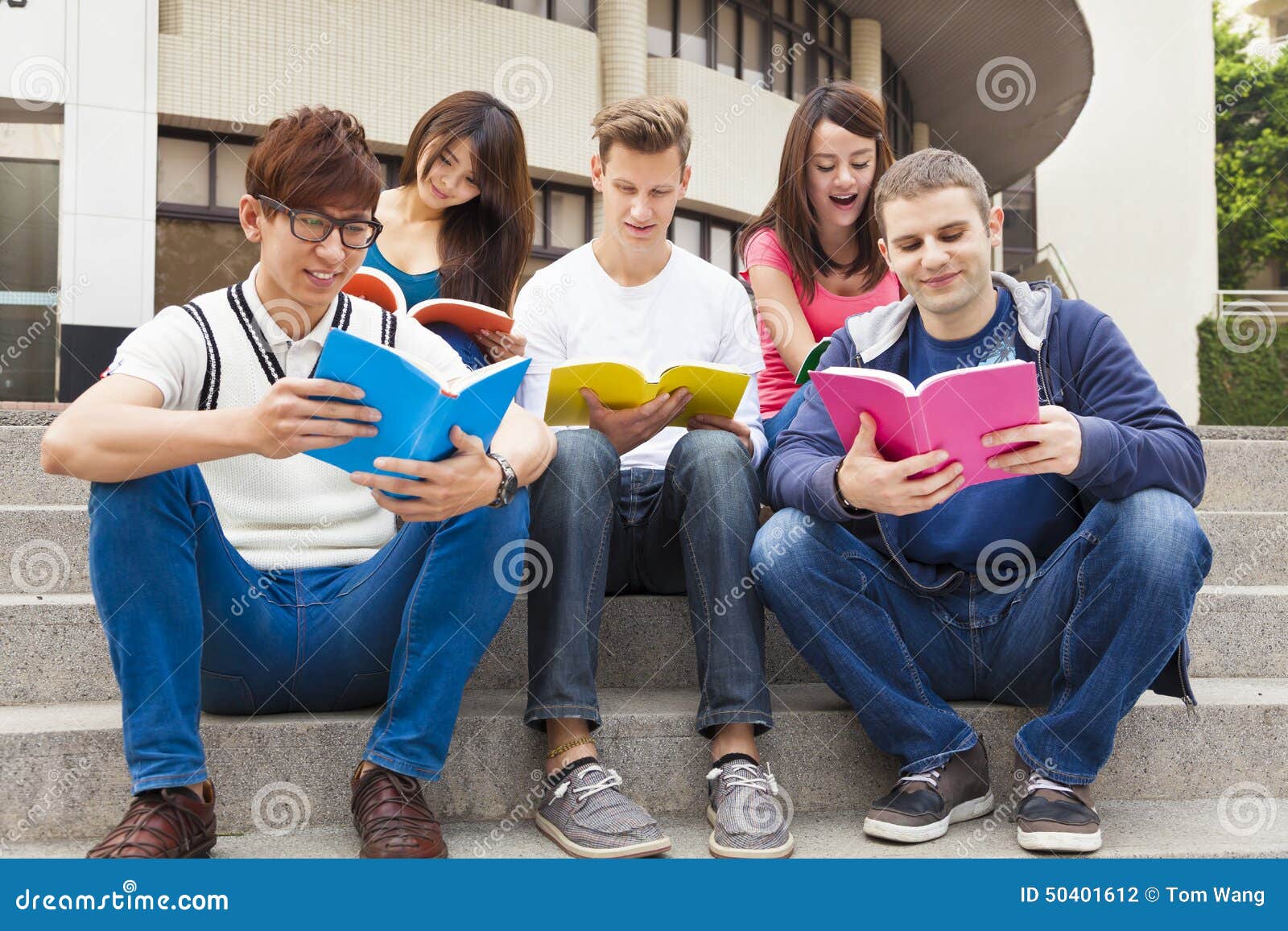 Young Group of Students Study Together Stock Photo - Image of academic ...