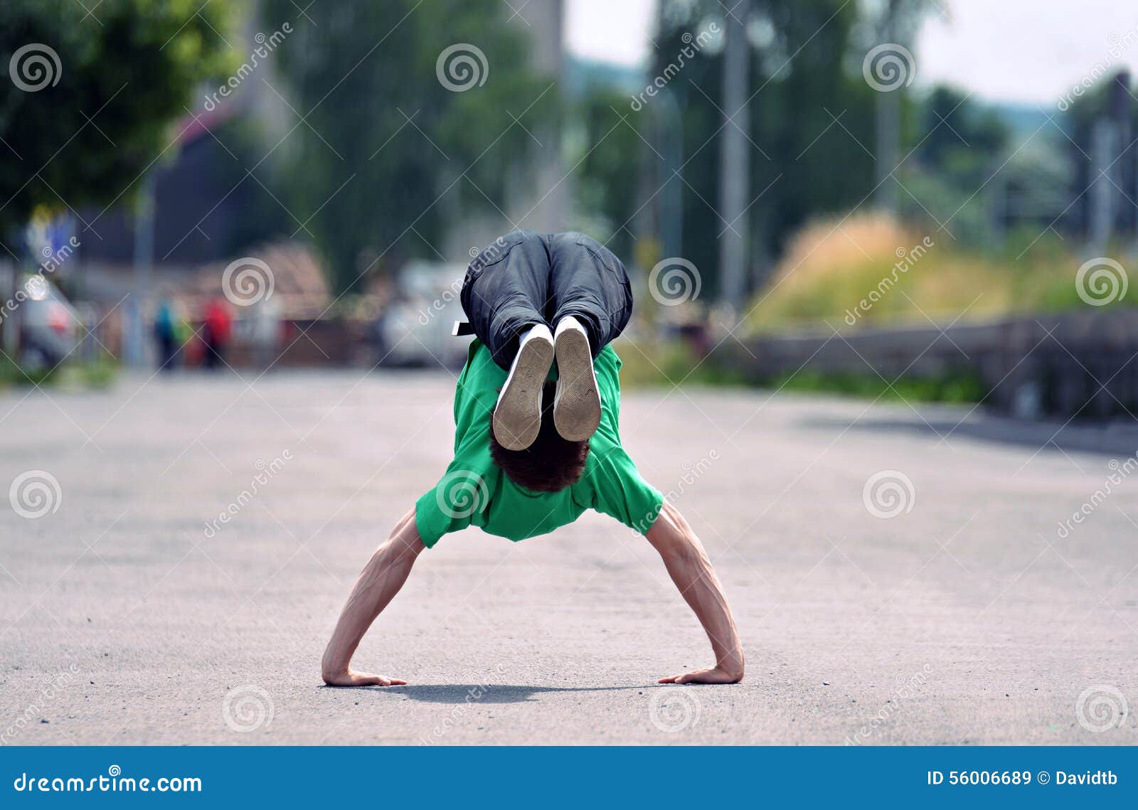 Young Guy Dancing Breakdance on the Street Stock Image - Image of ...