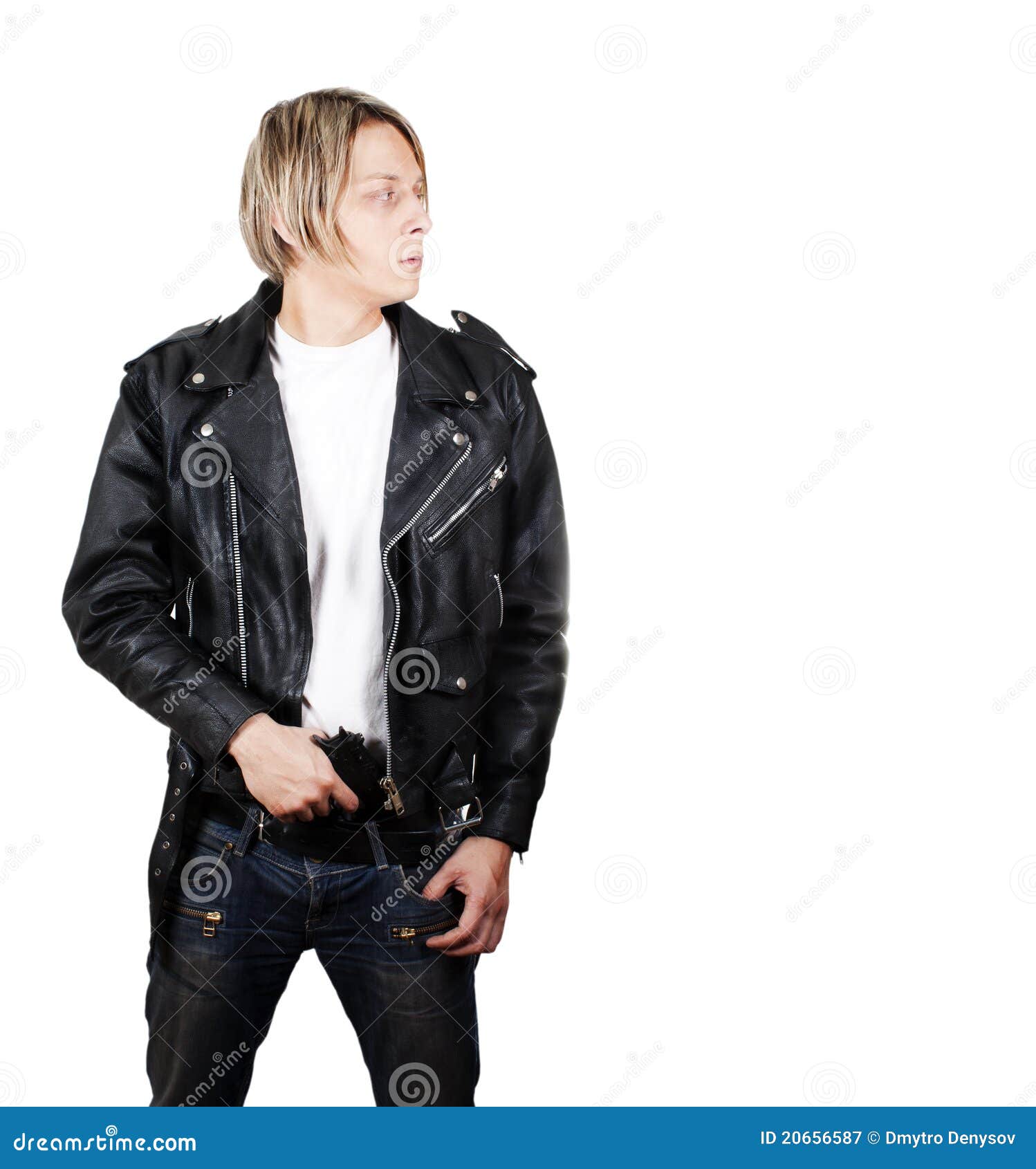 Young guy with gun stock image. Image of full, safety - 20656587