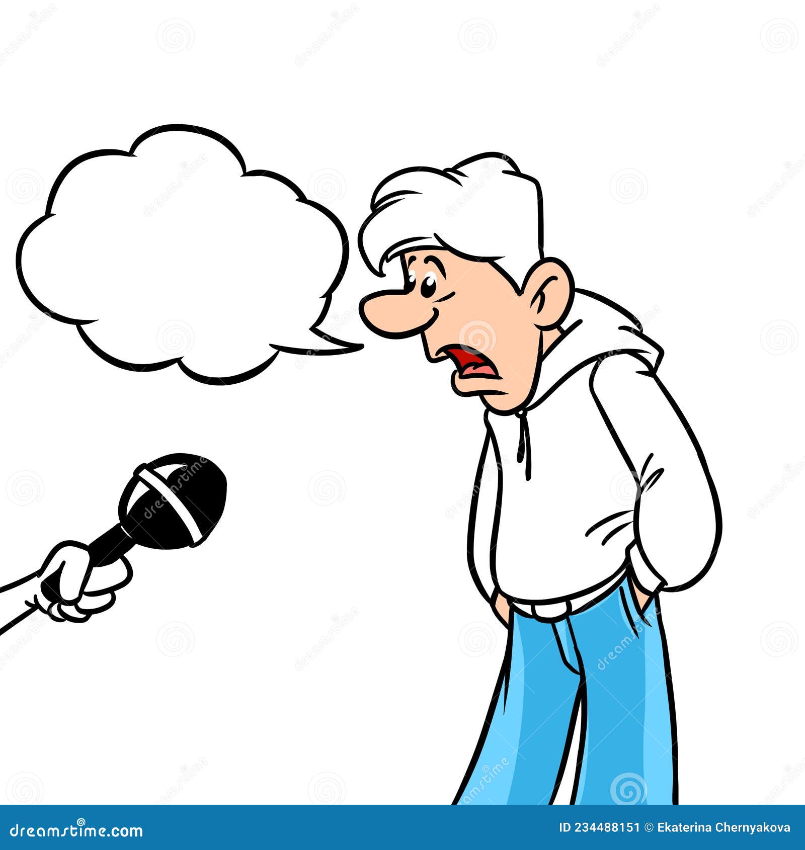 Young Guy Interview Illustration Cartoon Stock Illustration ...