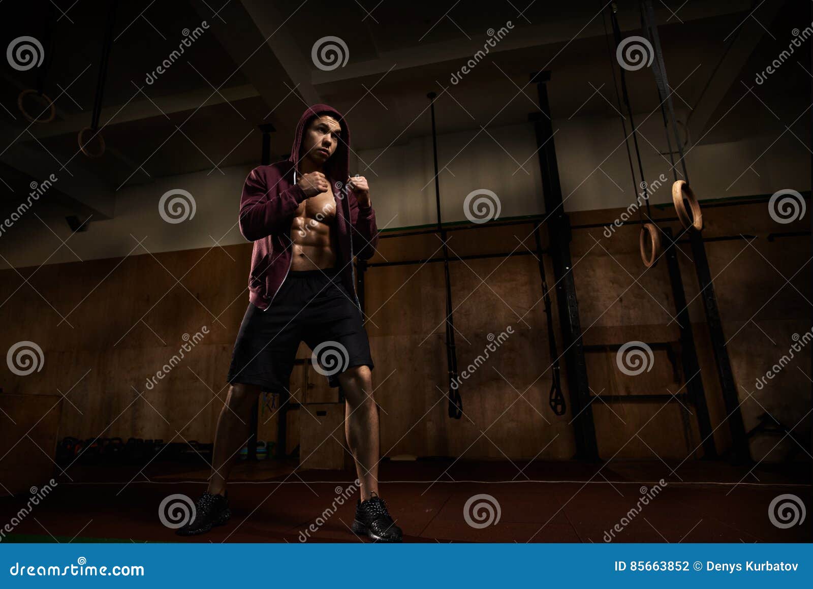Young Guy Kickboxer Training Stock Photo - Image of boxer, champion ...