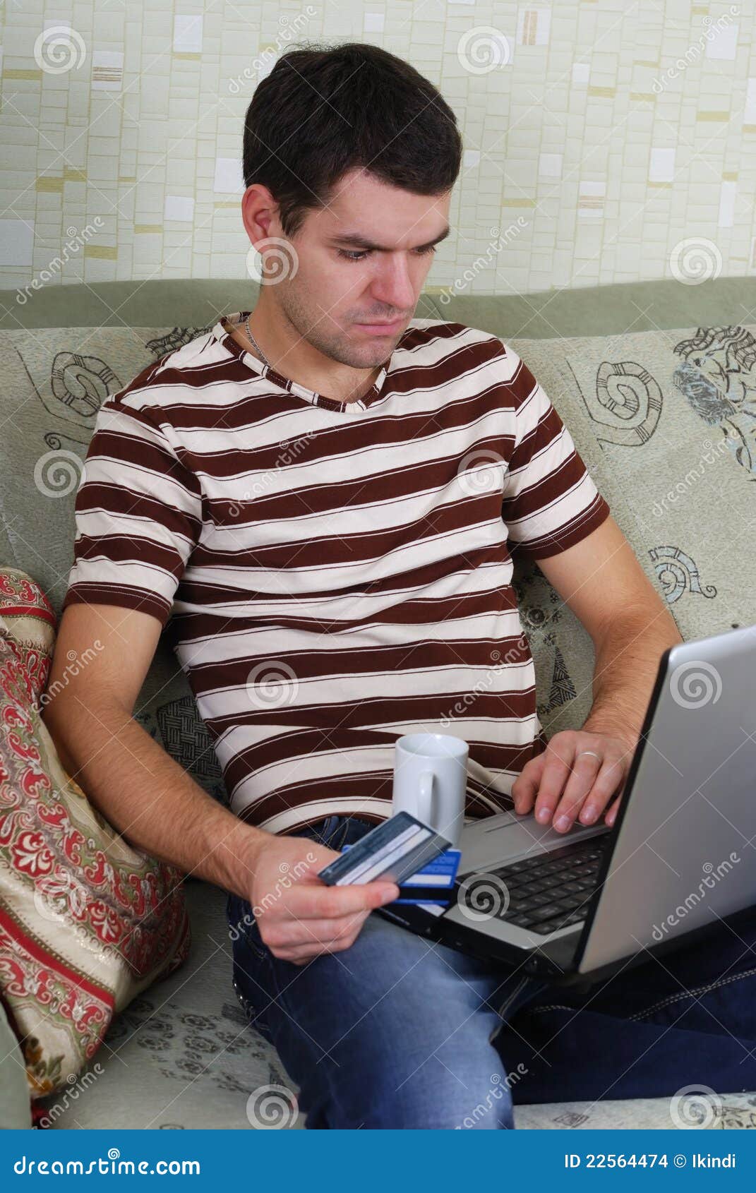Young guy with a laptop stock photo. Image of glance - 22564474