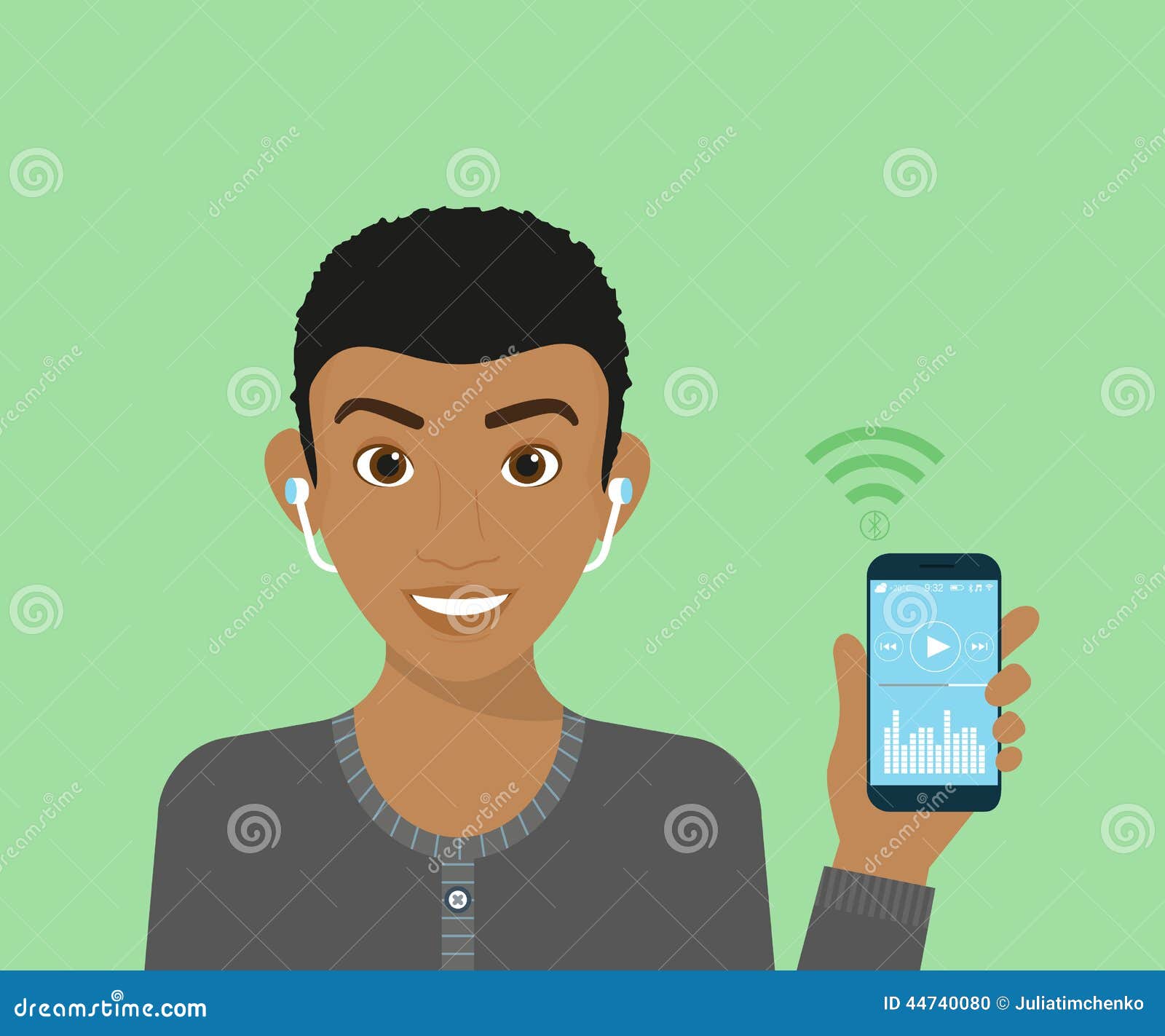 Young Guy Listening To Music Stock Illustrations – 420 Young Guy ...