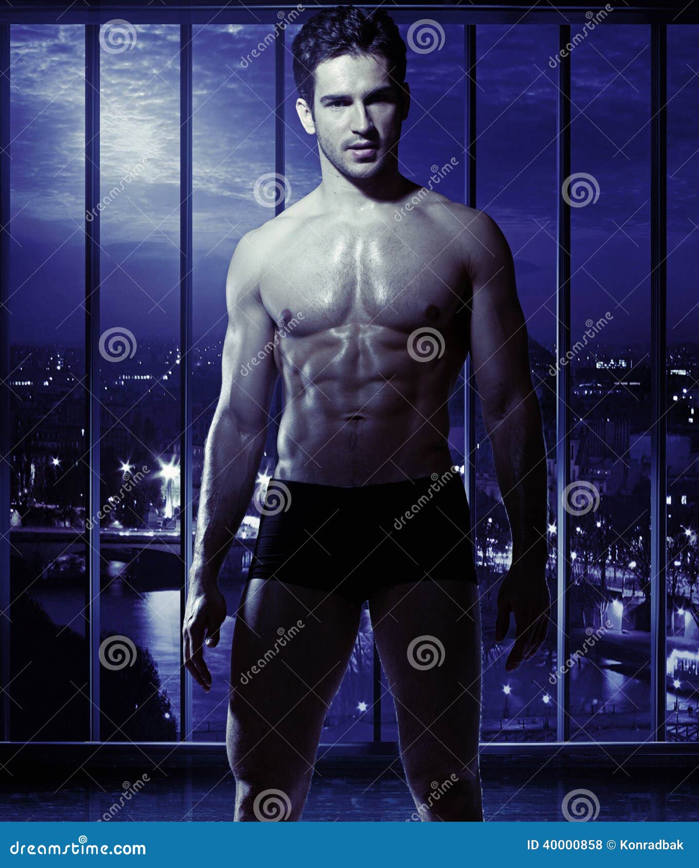 Young Guy with the Muscular Body Stock Photo - Image of expression ...