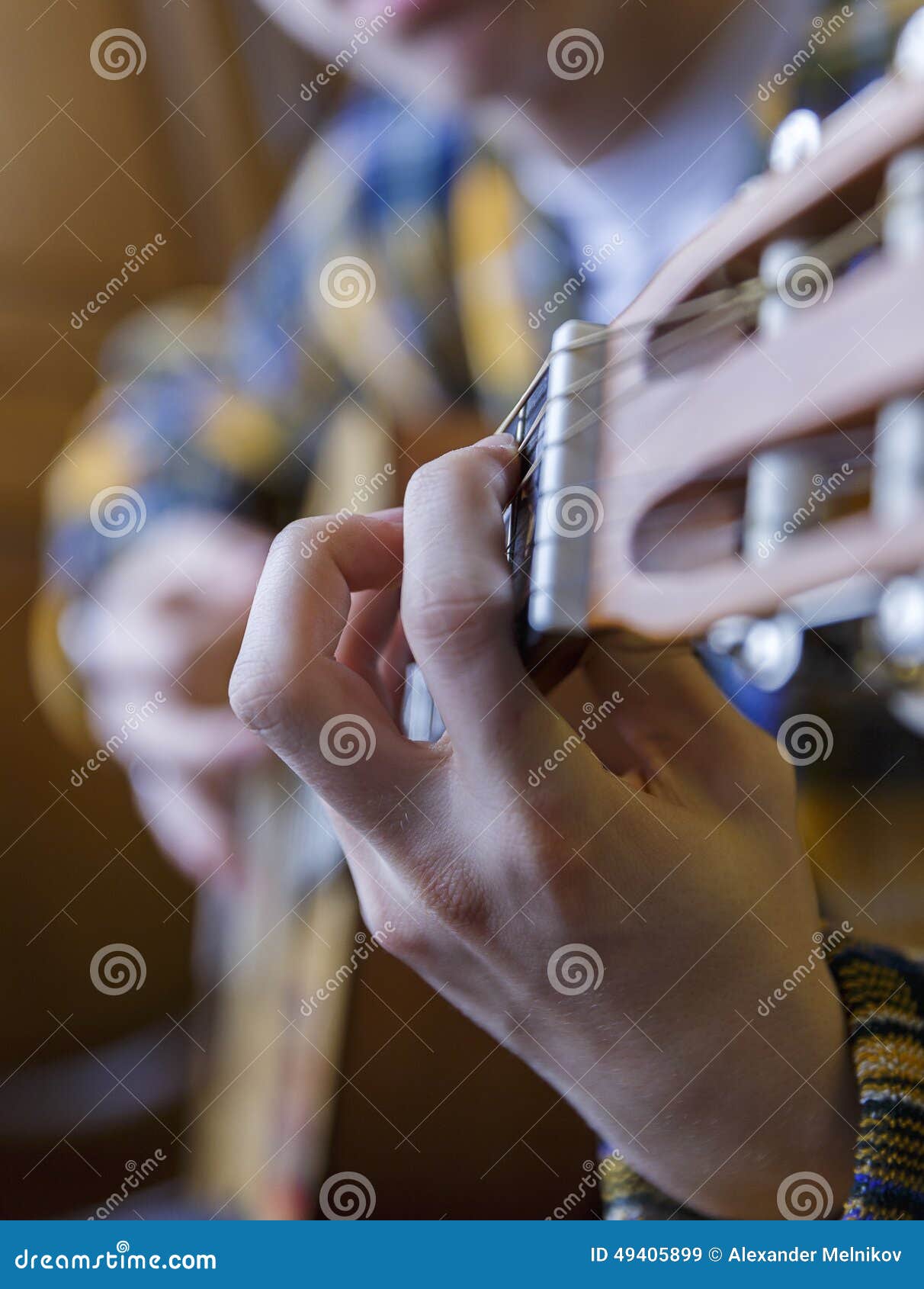 Young Guy Playing Classical Guitar Stock Image - Image of backgrounds ...