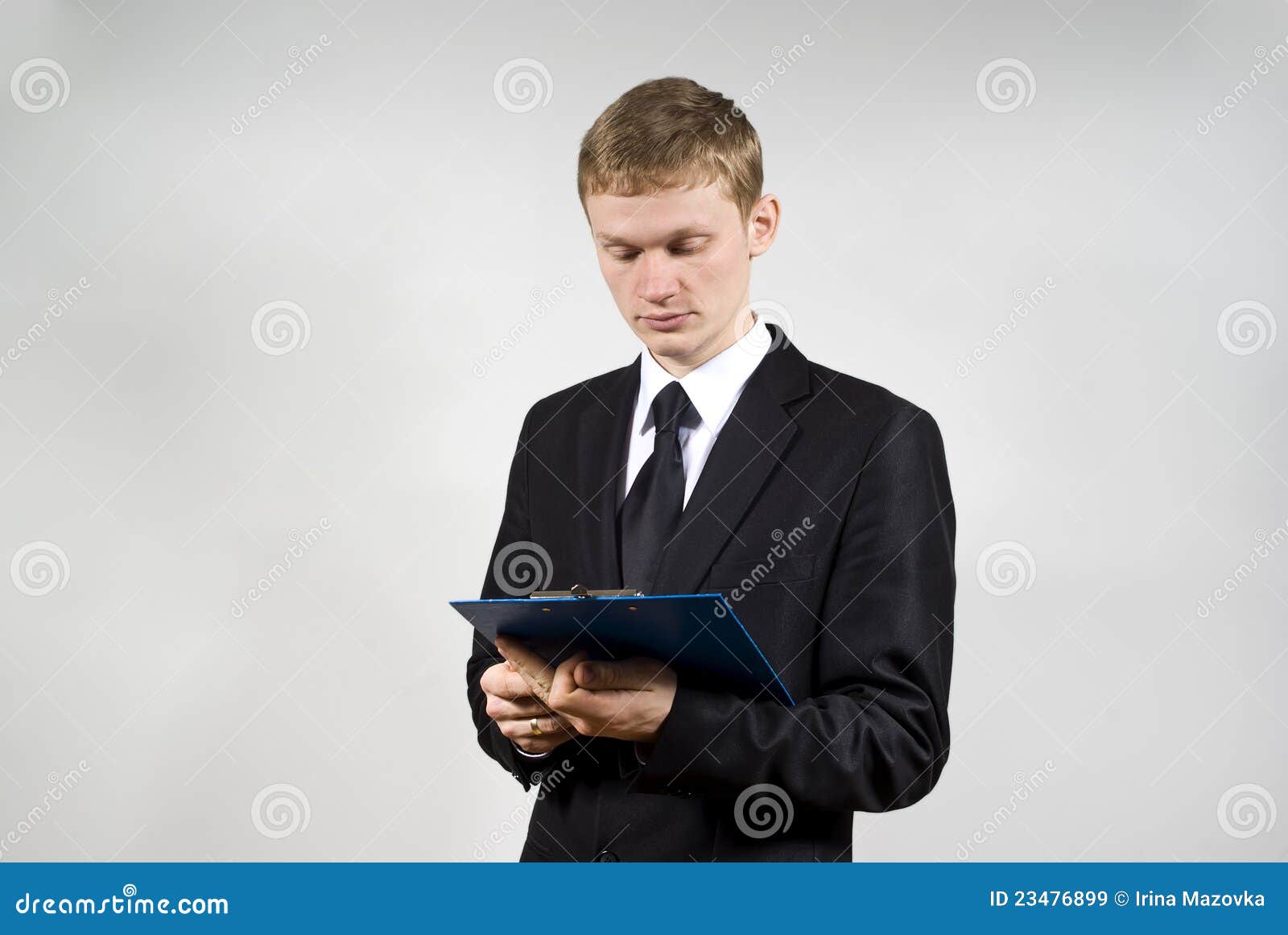 A young guy in a suit says stock image. Image of entrepreneur - 23476899