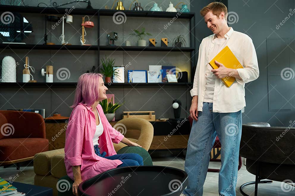 Young Guys in a Design Studio Stock Image - Image of modern, choice ...