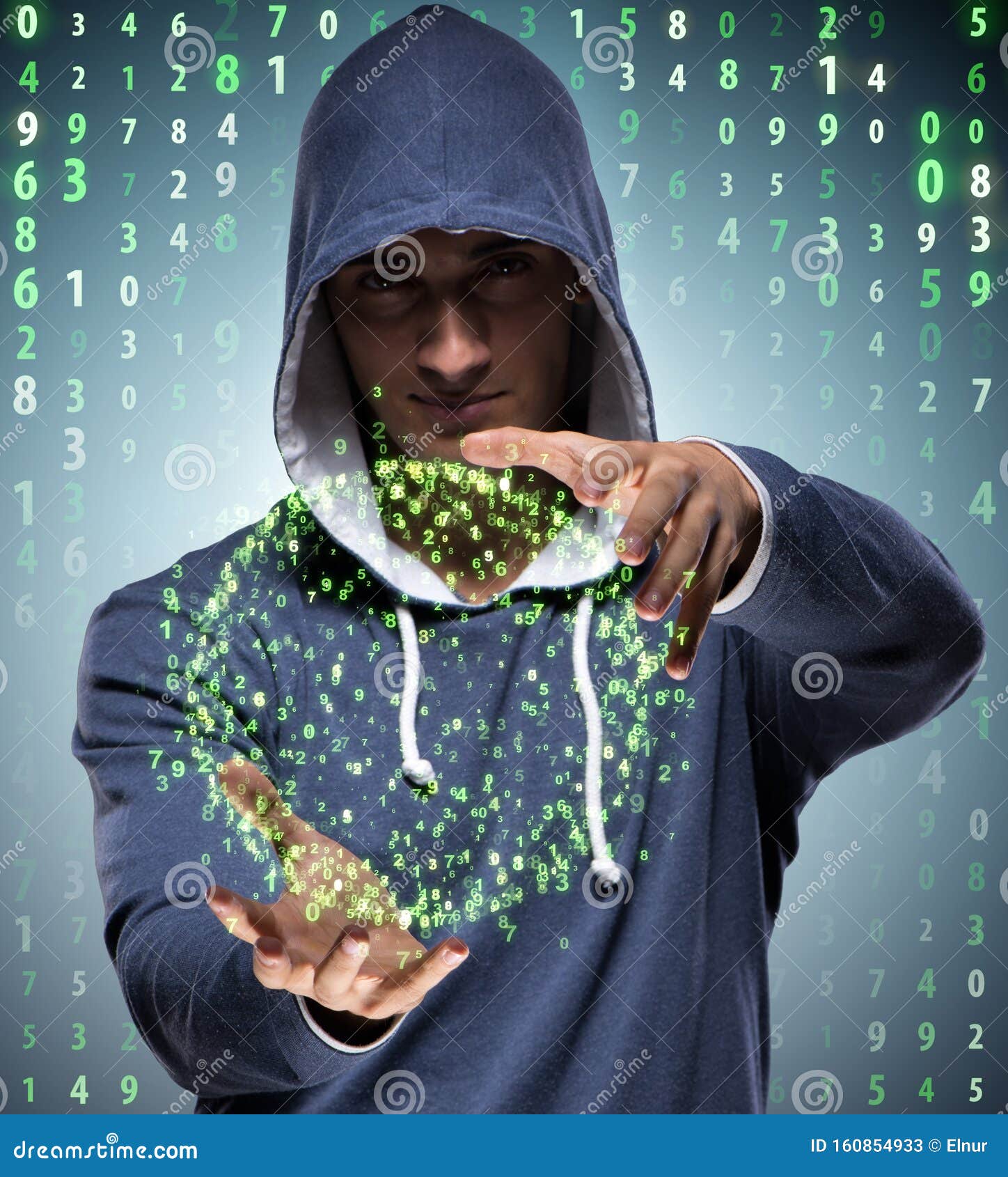 Young Hacker in Cyber Security Concept Stock Image - Image of computer ...