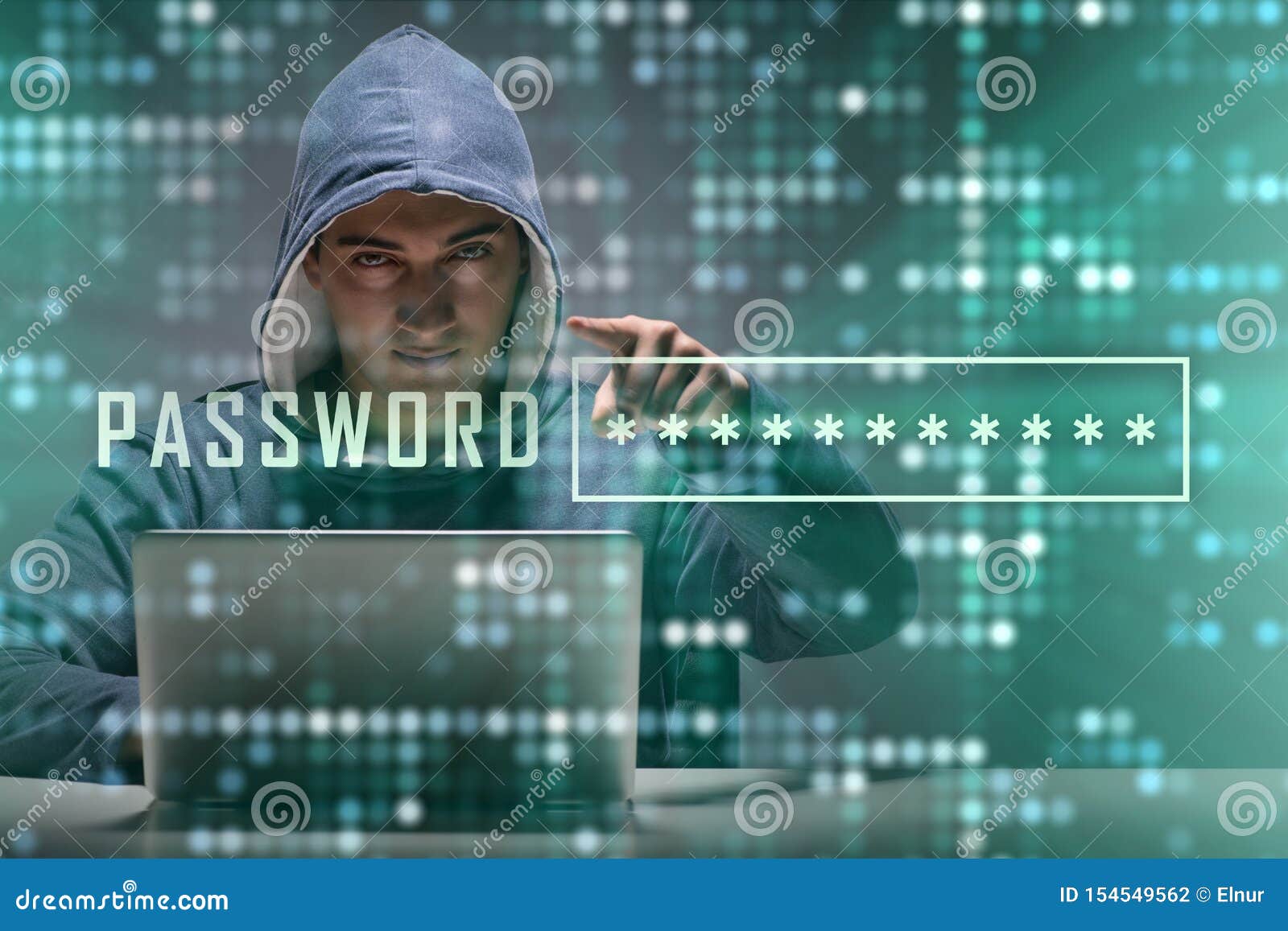 Young Hacker in Cybersecurty Concept Stock Photo - Image of encryption ...