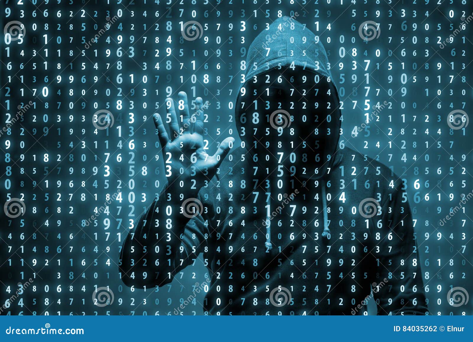 The Young Hacker in Data Security Concept Stock Photo - Image of ...