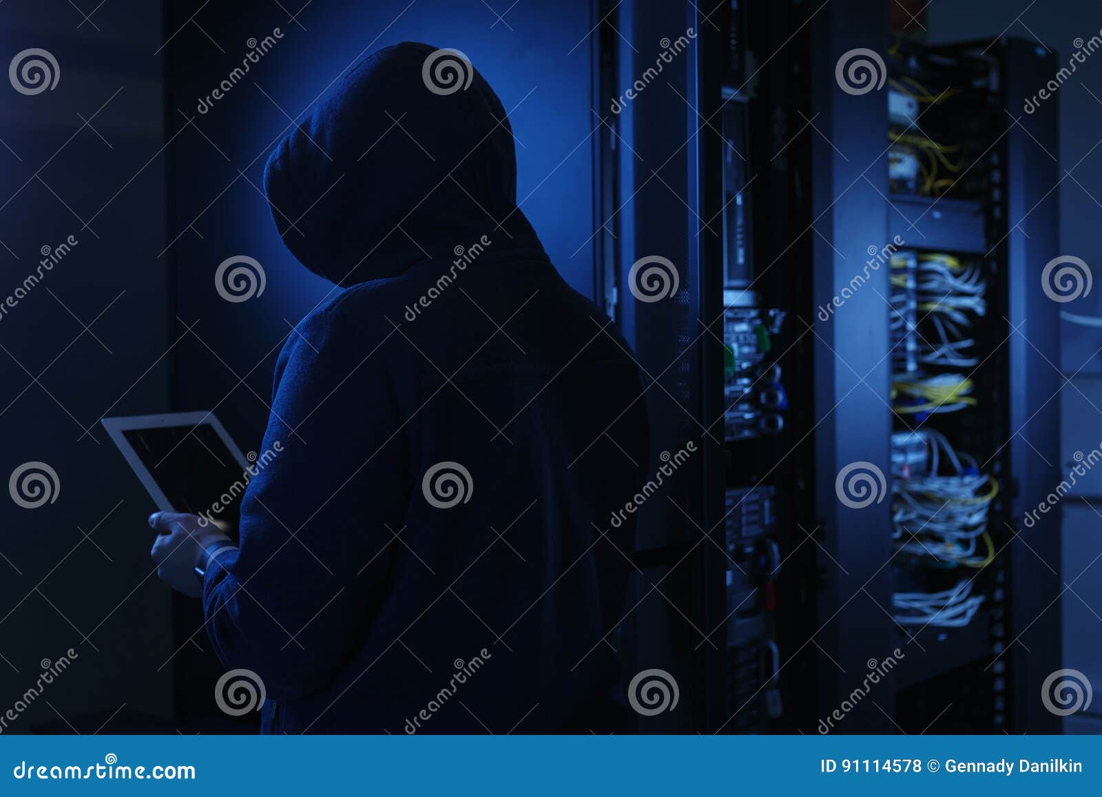 Young Hacker in Data Security Concept Stock Photo - Image of illegal ...