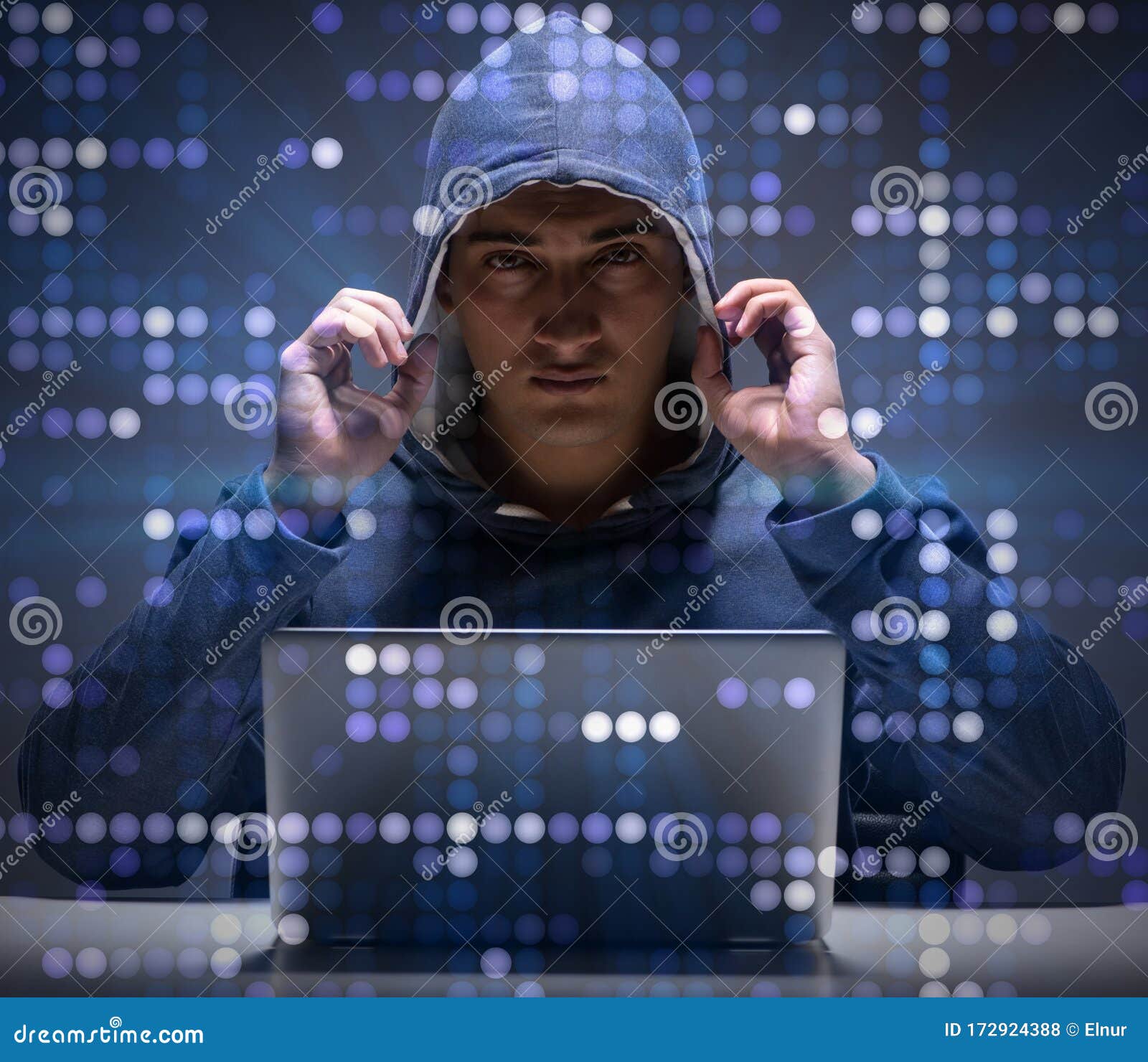 Young Hacker in Data Security Concept Stock Photo - Image of cyber ...