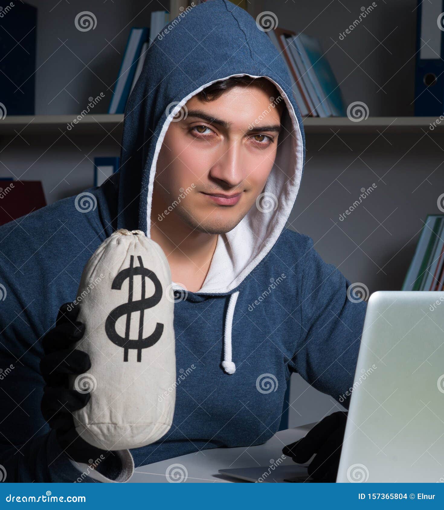 Young Hacker Hacking into Computer at Night Stock Photo - Image of ...