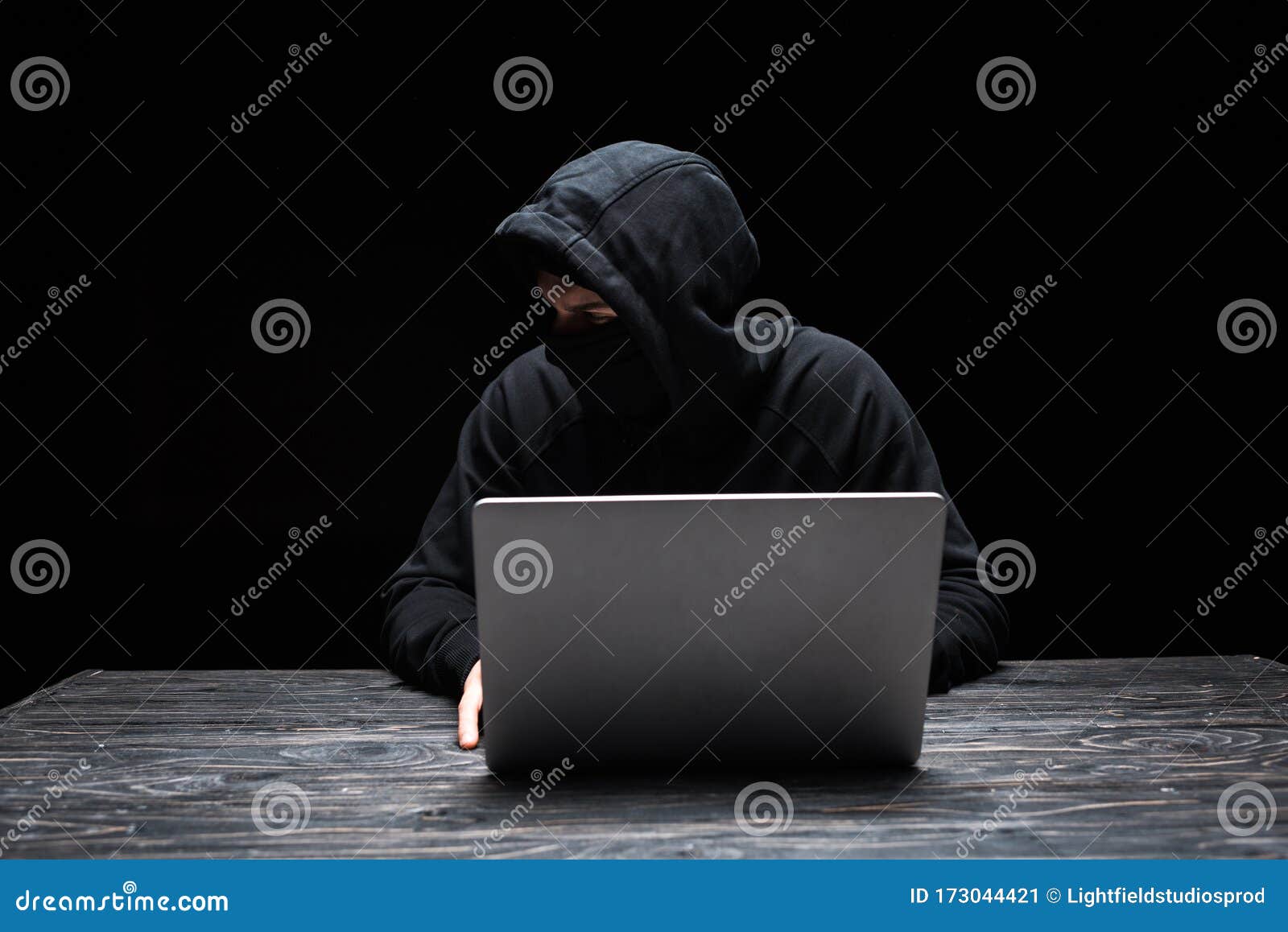 Young Hacker in Mask Looking Away Stock Image - Image of anonymous ...