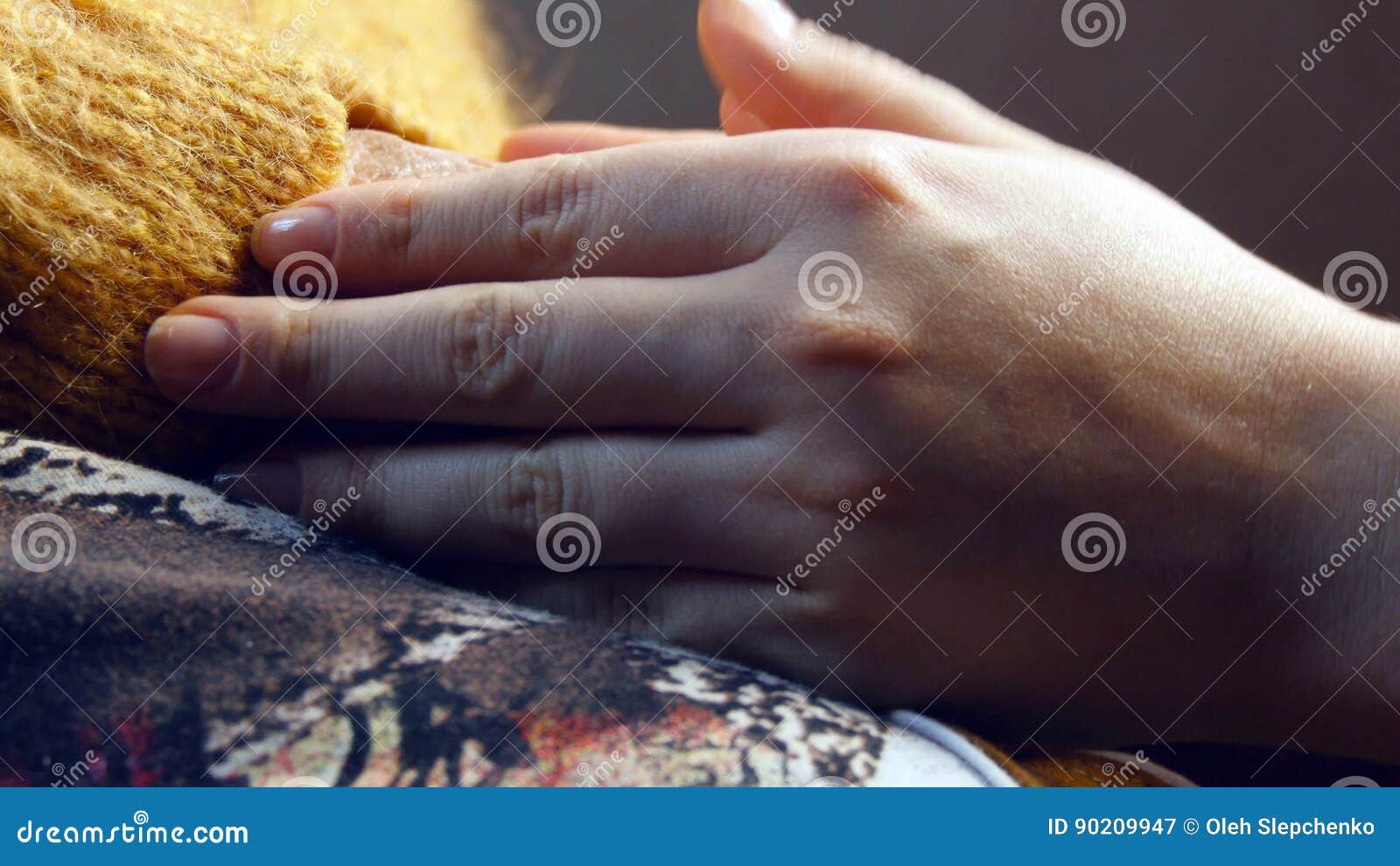 Young Hand Comforting an Elderly Pair of Hands. Stock Image - Image of ...