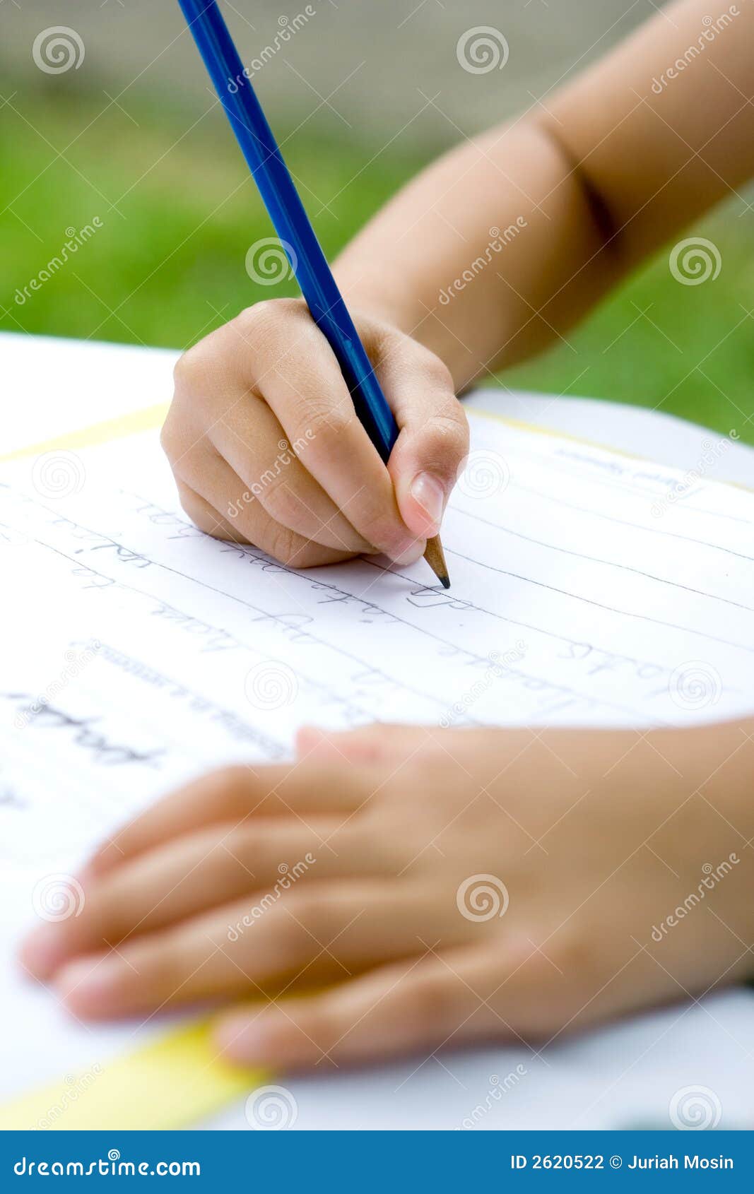 Young Hands Doing Handwriting Stock Photo - Image of basic, development ...