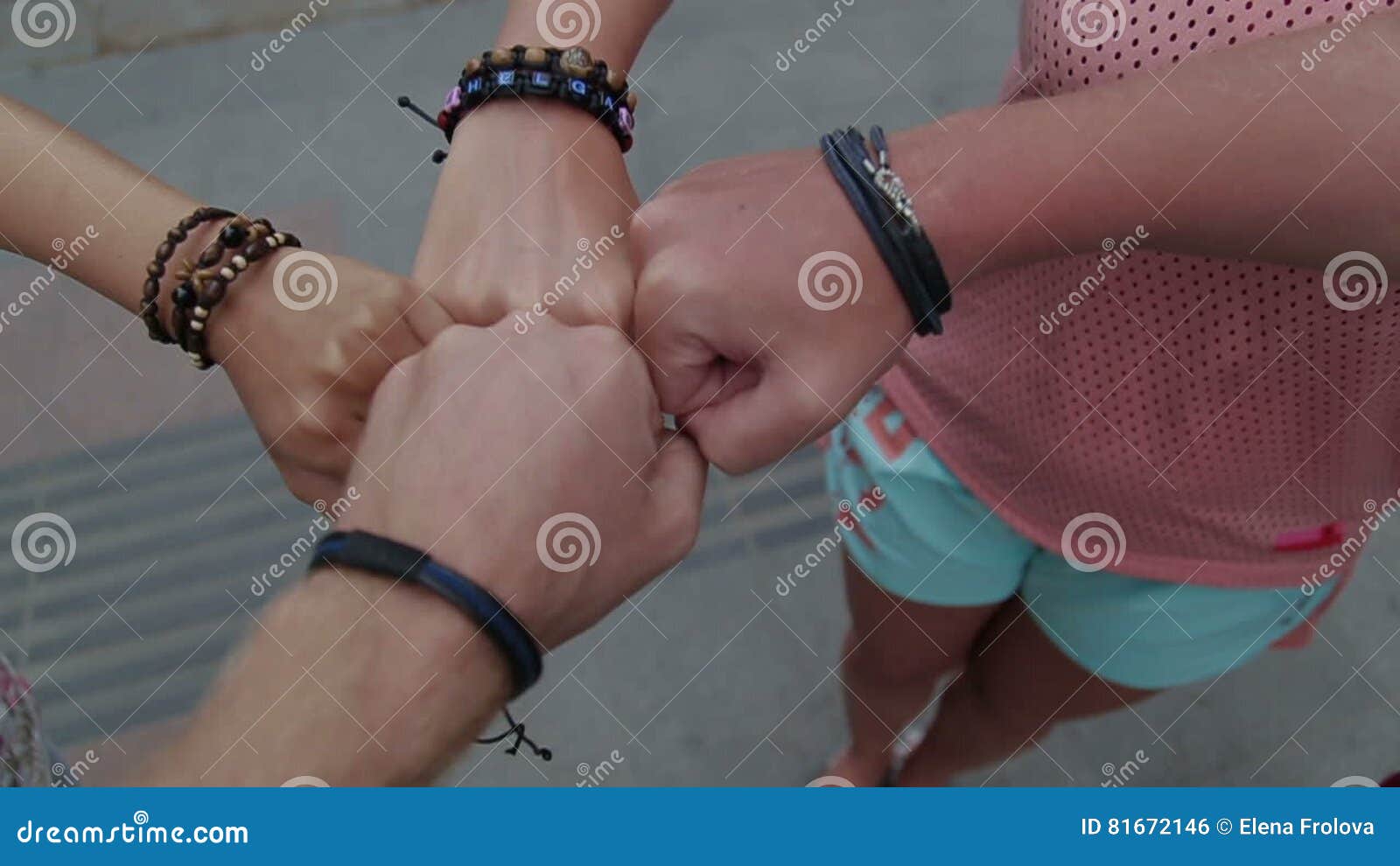 Young Hands Folded on One Another Showing Friendship Stock Footage ...