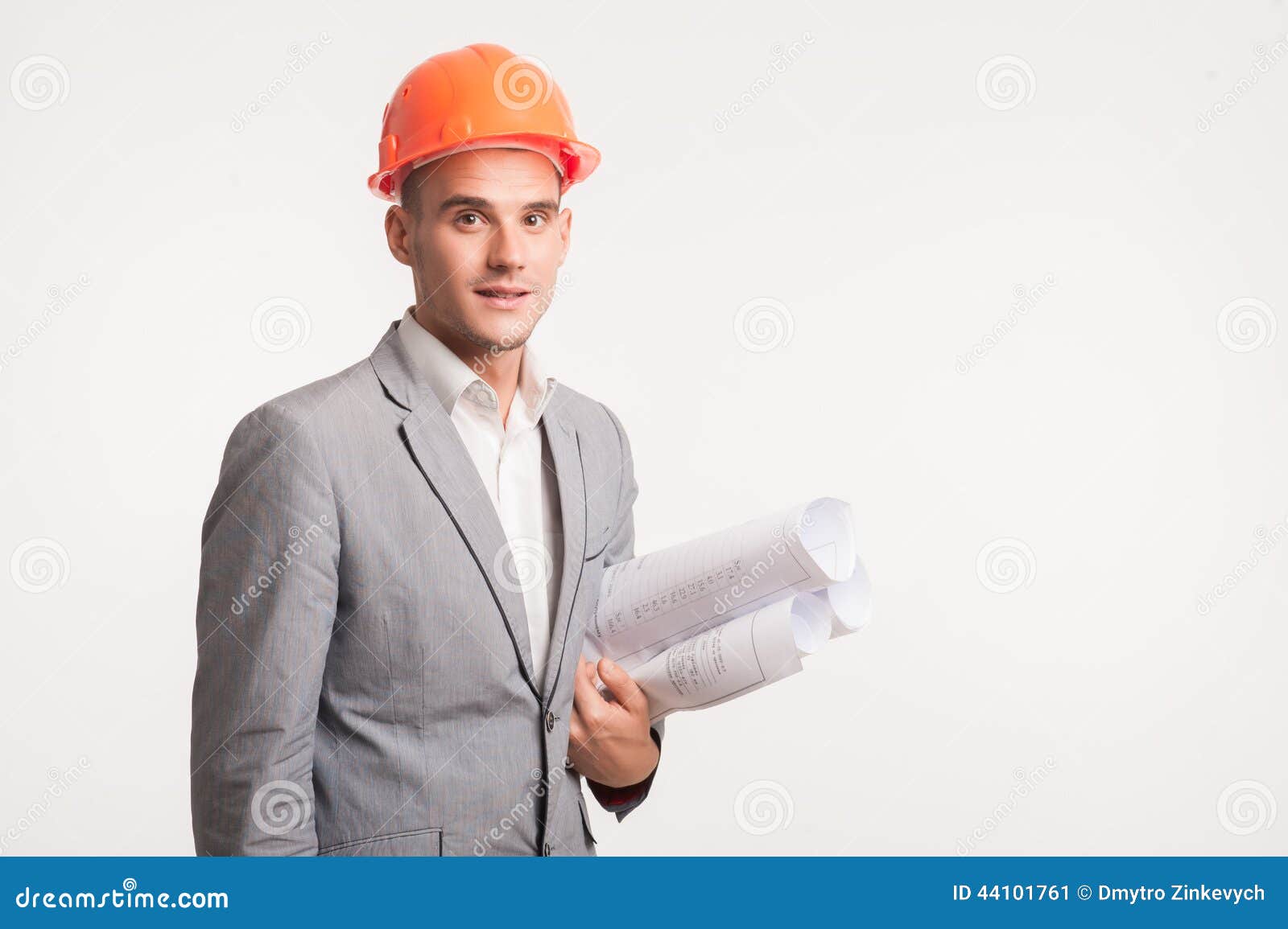 Young Handsome Architect Engineer Posing Stock Image - Image of ...