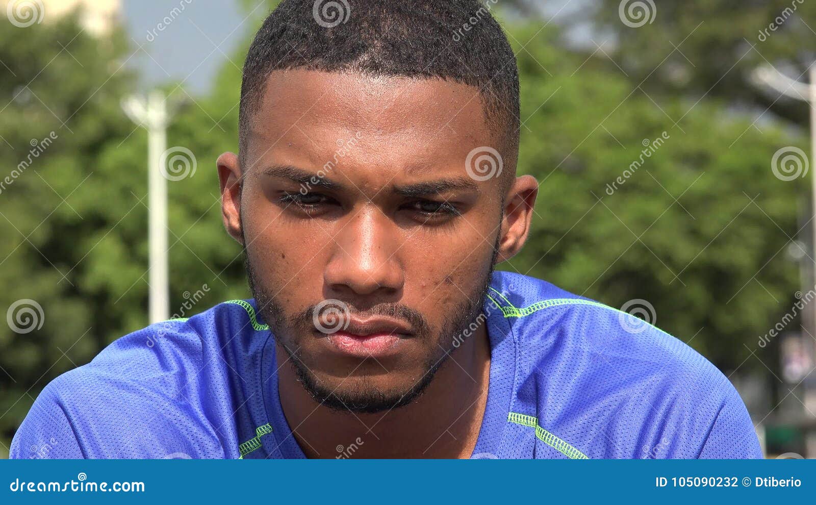 Sad Black Male Athlete stock footage. Video of black - 105090232
