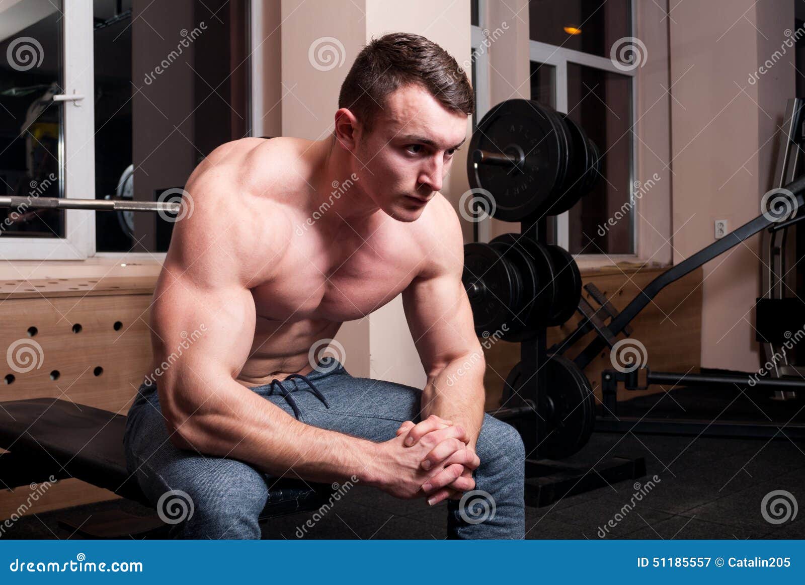 Young and Handsome Body Builder Stock Image - Image of male, healthy ...